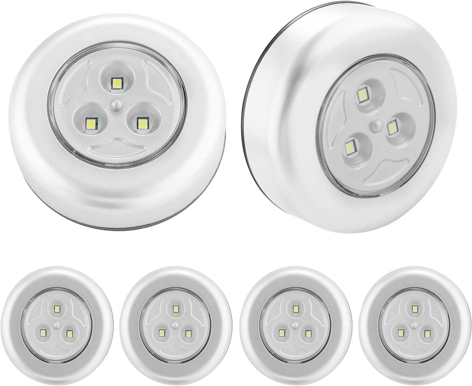 SOAIY 6 Pack Upgraded Super Bright Battery-Powered Push Light, Strong ...