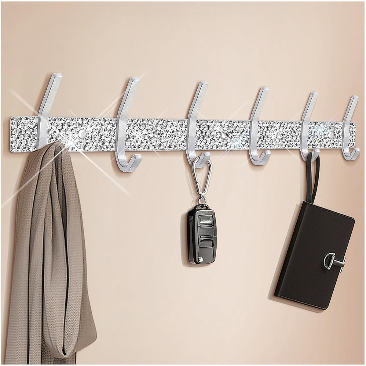 Amazon.com: GUFONKOD Bling Coat Rack Wall Mounted with Glitter ...