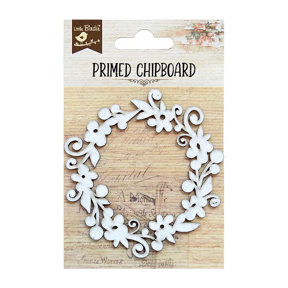 Little Birdie Primed Chipboard Blossoming Garland Pack of 2|Chipboard ...