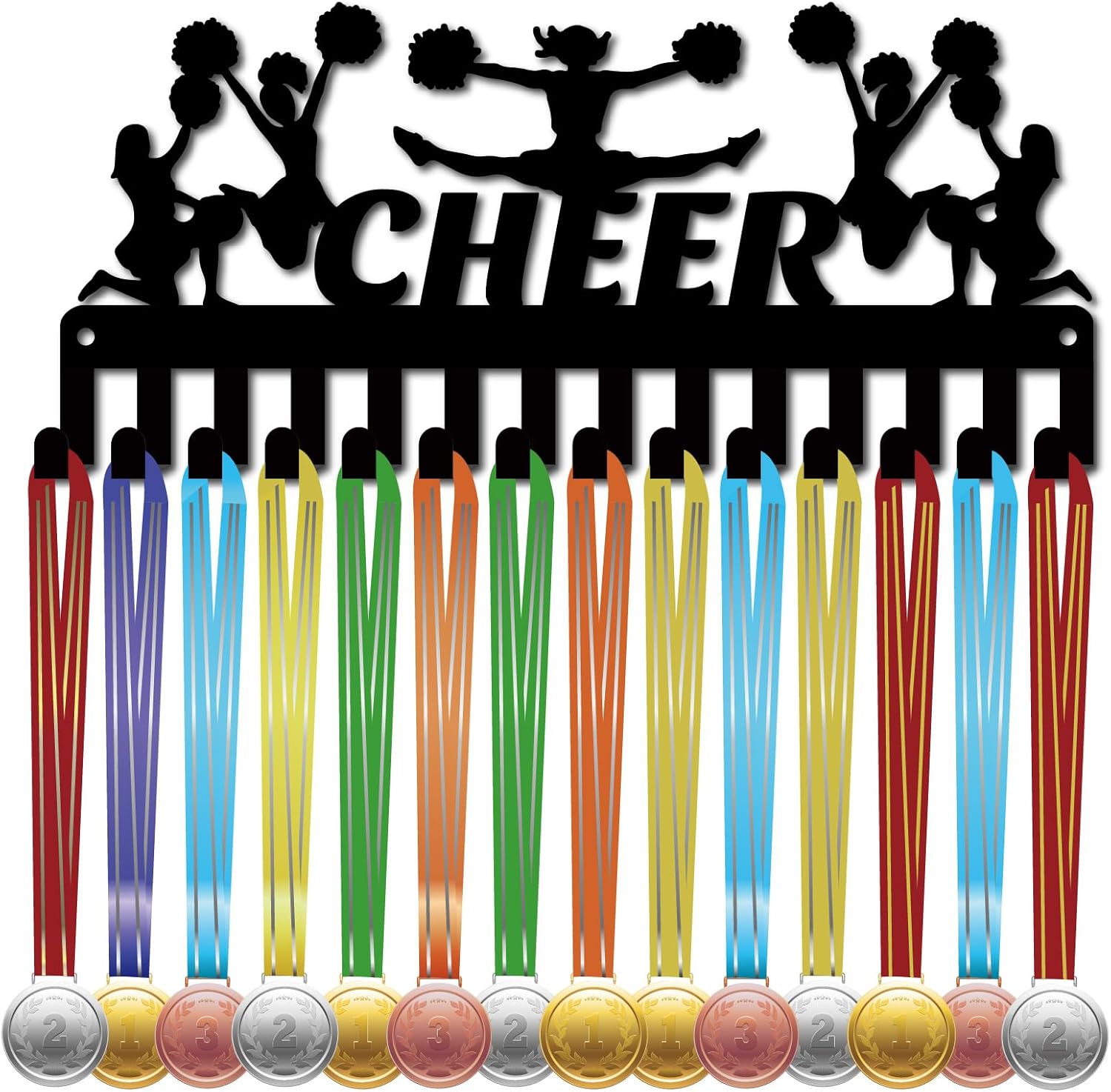 CREATCABIN Cheer Medal Holder Cheerleaders Medal Hanger Display Rack ...