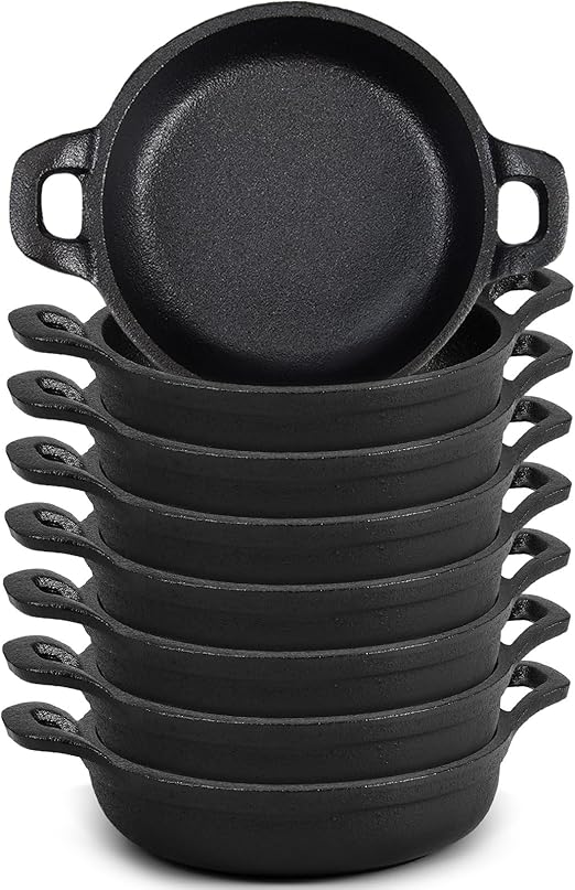 Amazon.com: Ziliny Mini Cast Iron Skillets 5 x 5 x 1.3 Inch Cast Iron ...