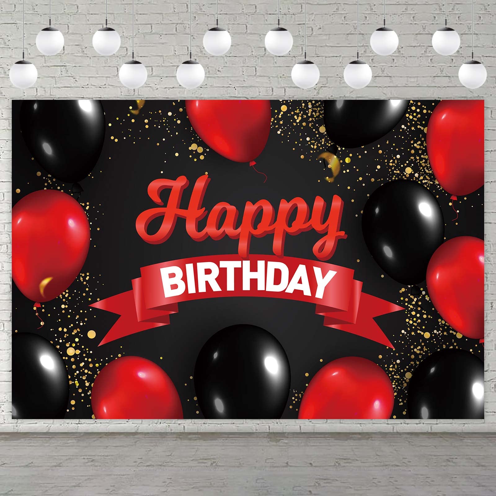 Happy Birthday In Black And Red