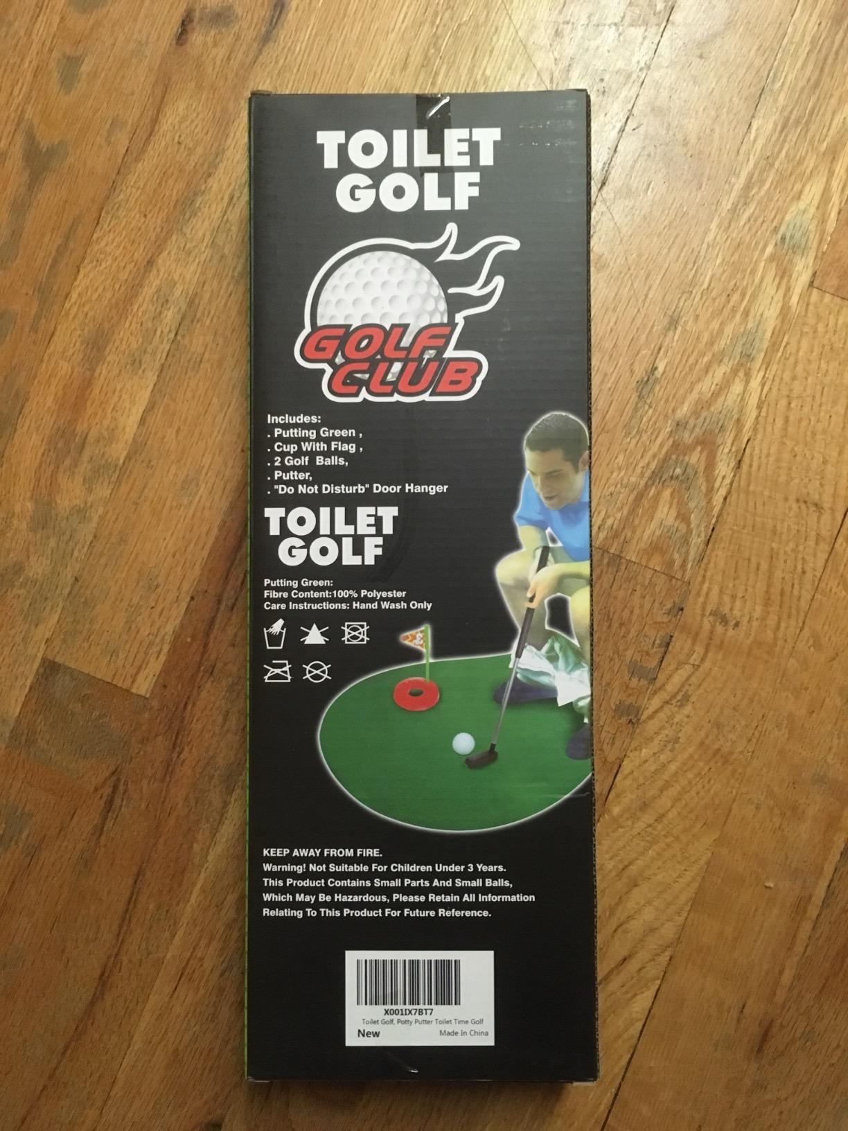 Amazon.com: Toilet Golf Potty Time Putter Game - Funny White Elephant ...