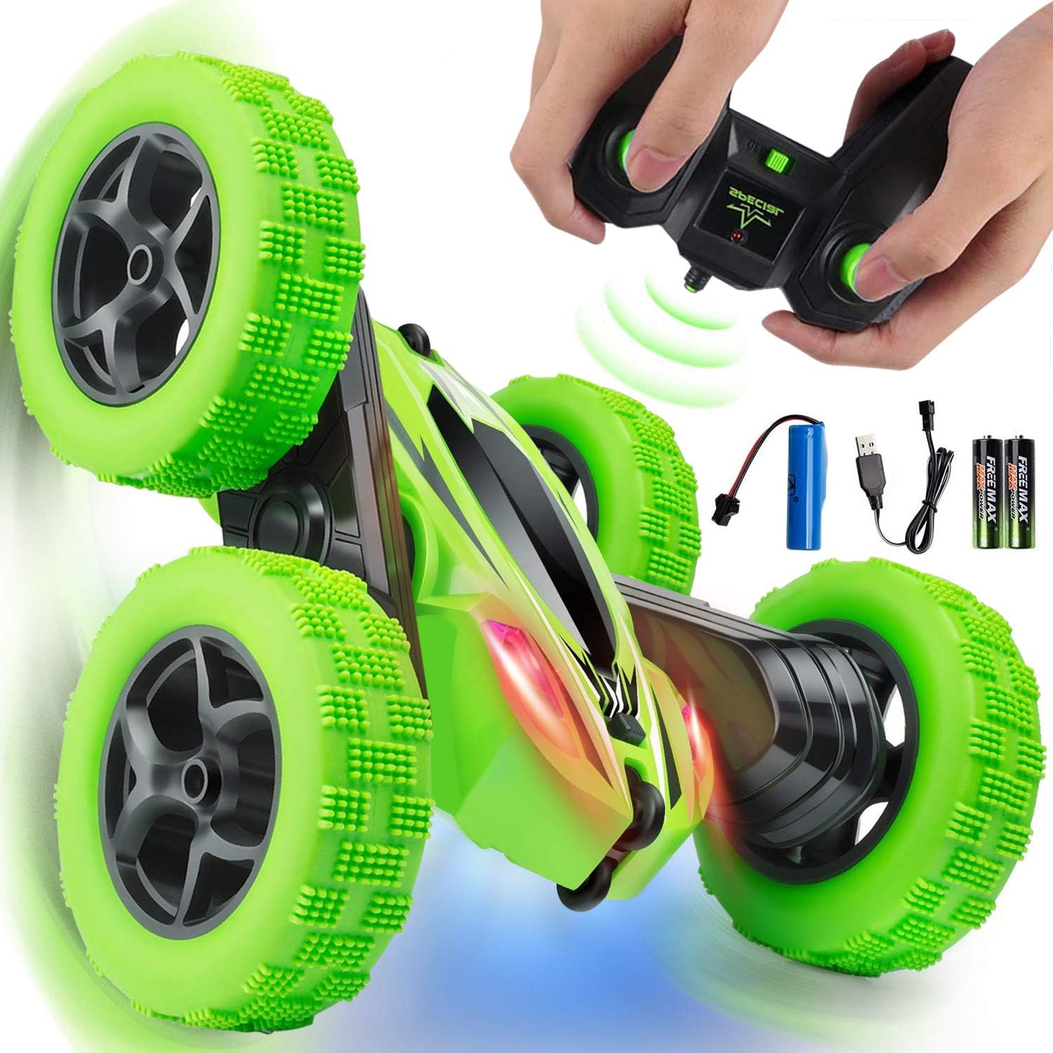 Amazon.com: SIMILKY Remote Control Car, 4WD RC Stunt Car Rotate 360 ...