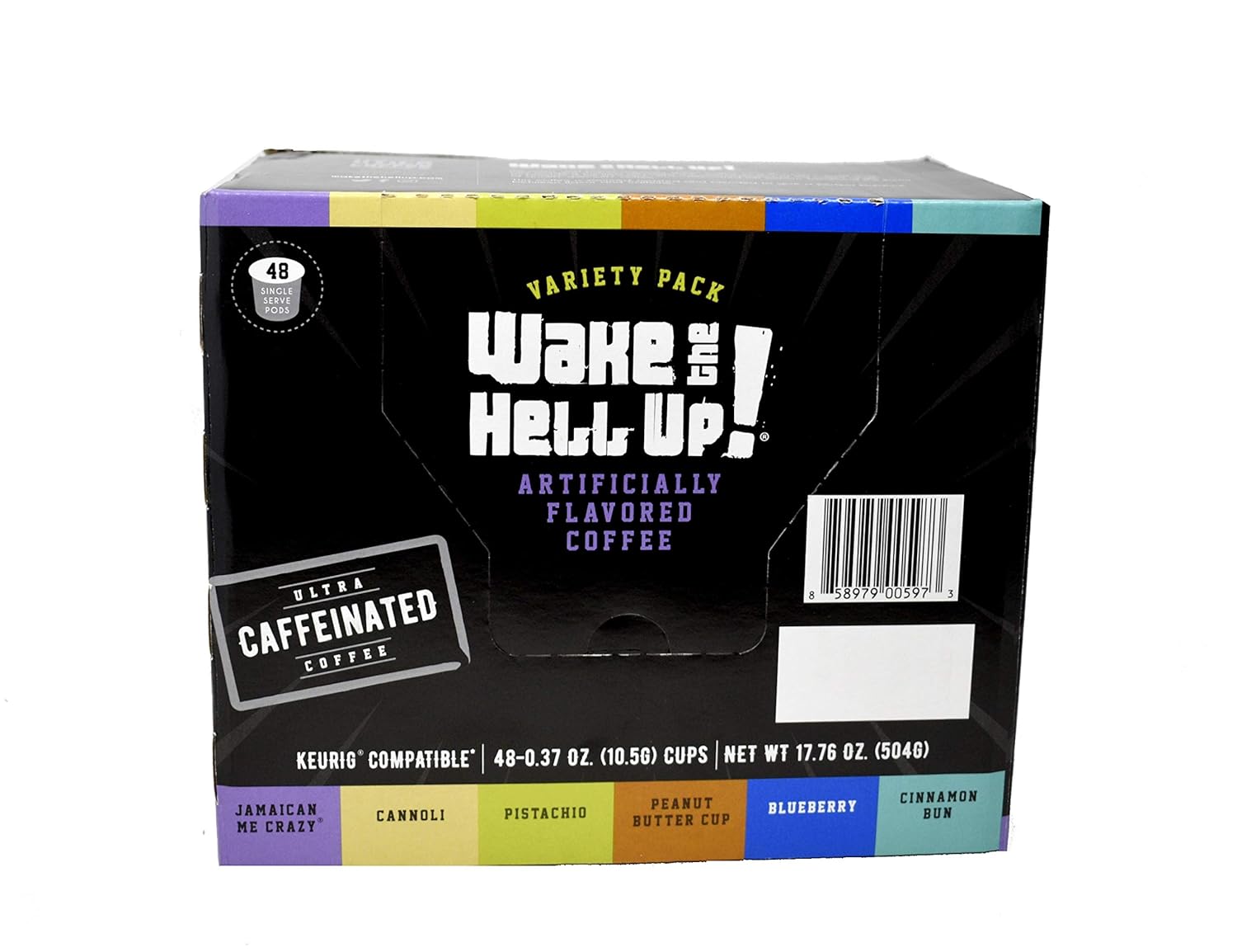 Amazon.com: Wake The Hell Up! Variety Pack Flavored Single Serve Coffee ...