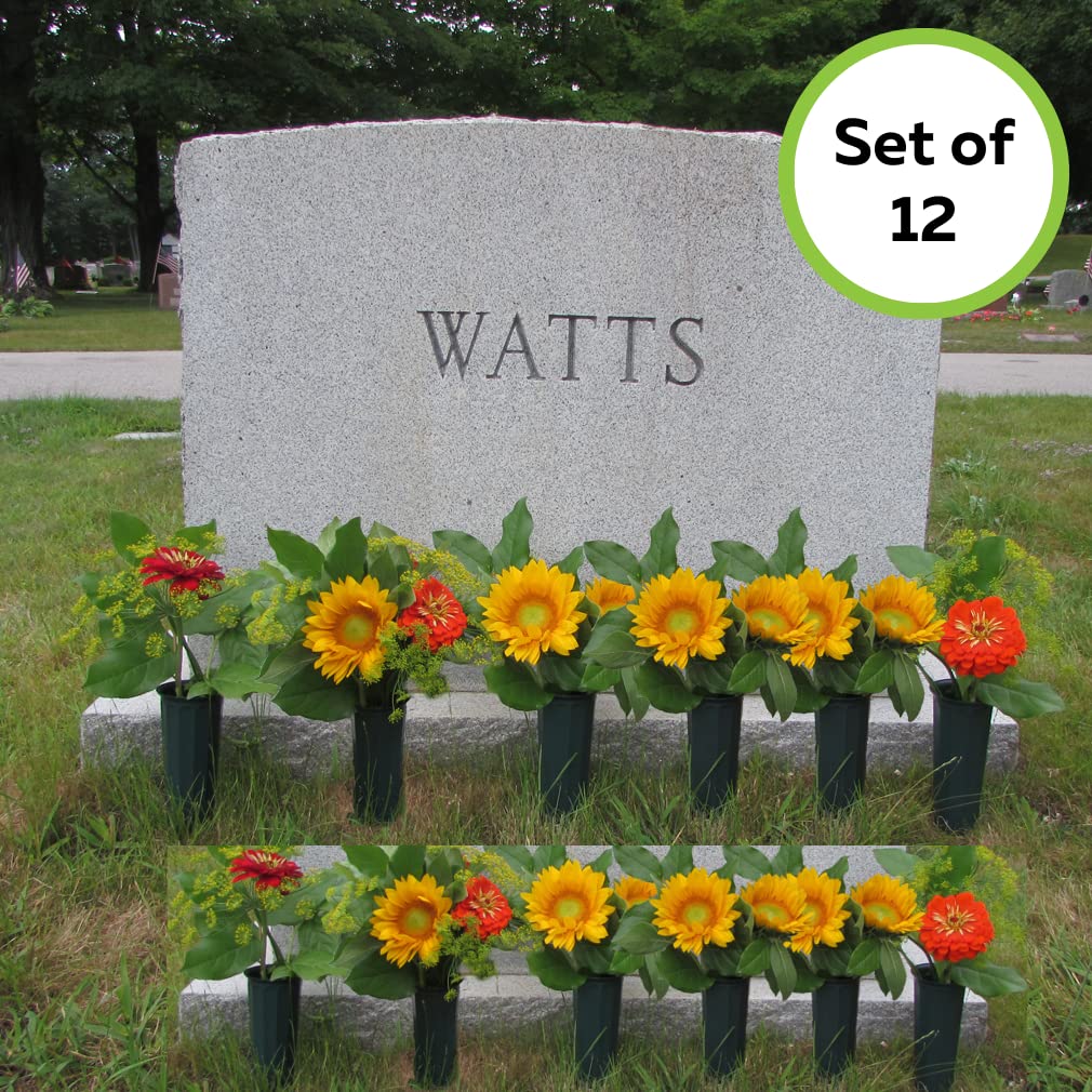 Snapklik.com : 12 Pack Cemetery Grave Cone Vase For Fresh/Artificial ...