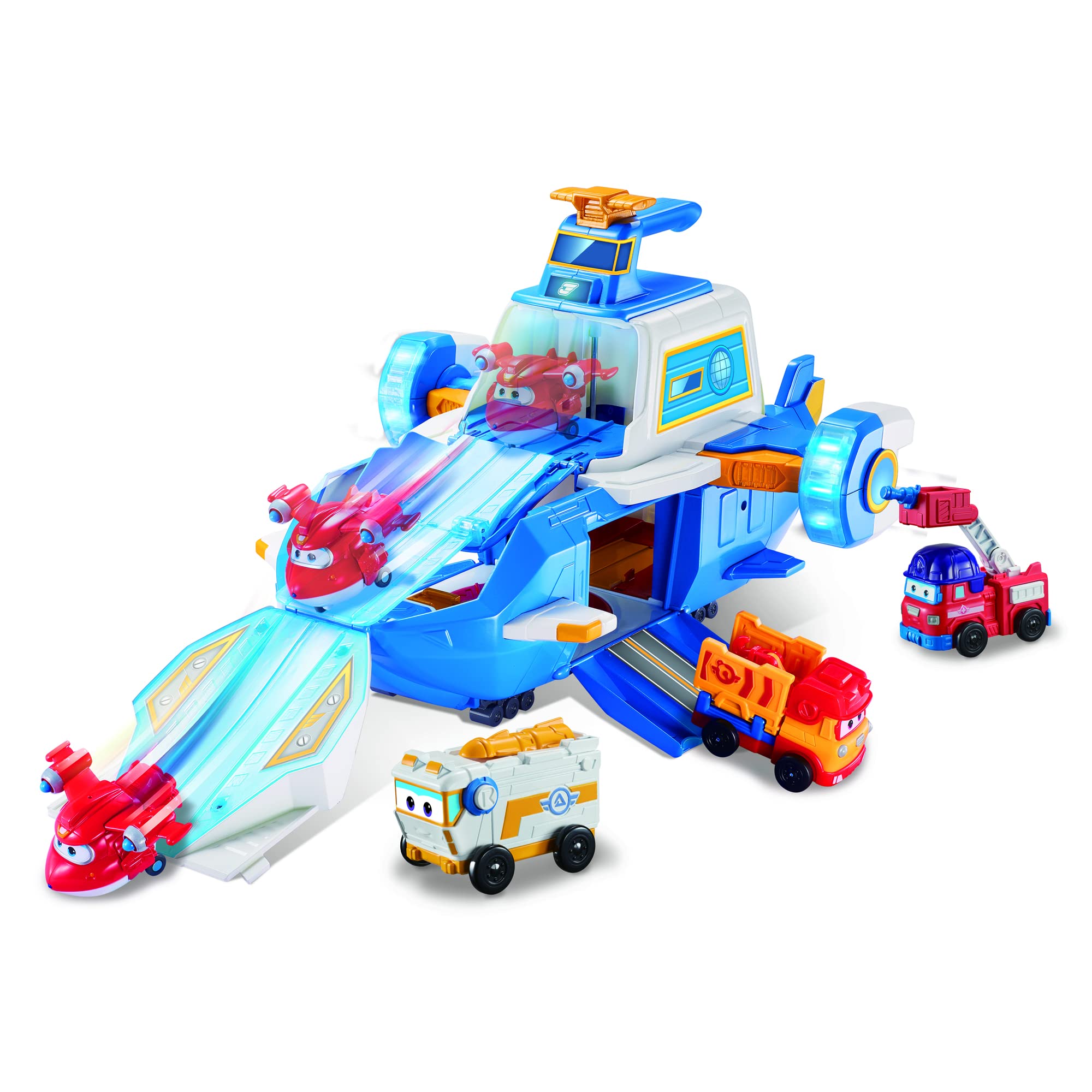 Super Wings World Aircraft Playset Transforms into A Sliding Runway ...
