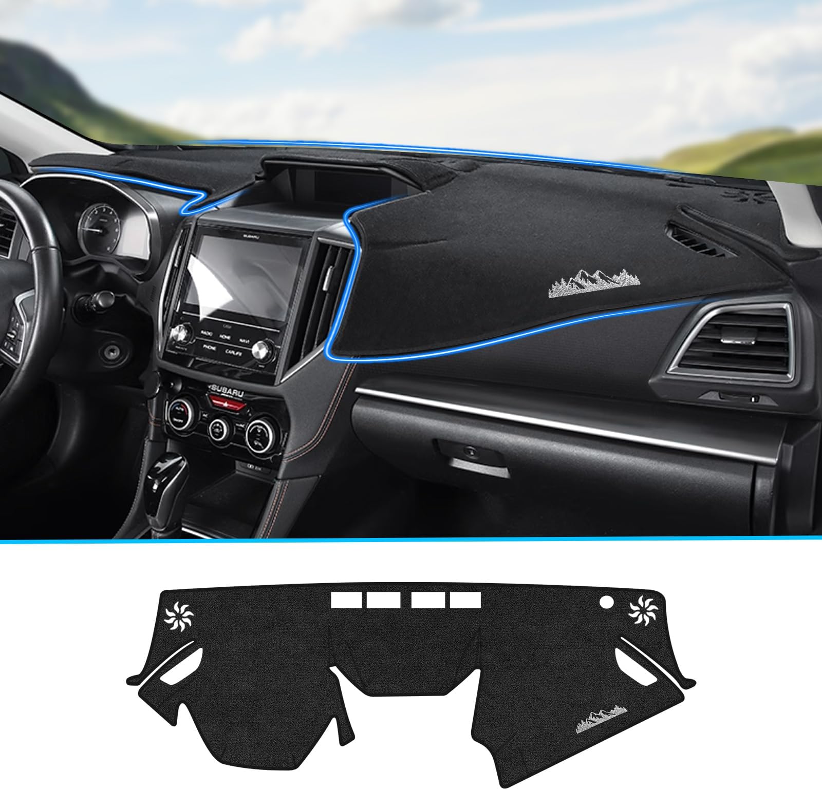 Amazon.com: MASHA Dash Dashboard Cover Mat for Subaru Forester Accessories 2019-2023 2024 ...