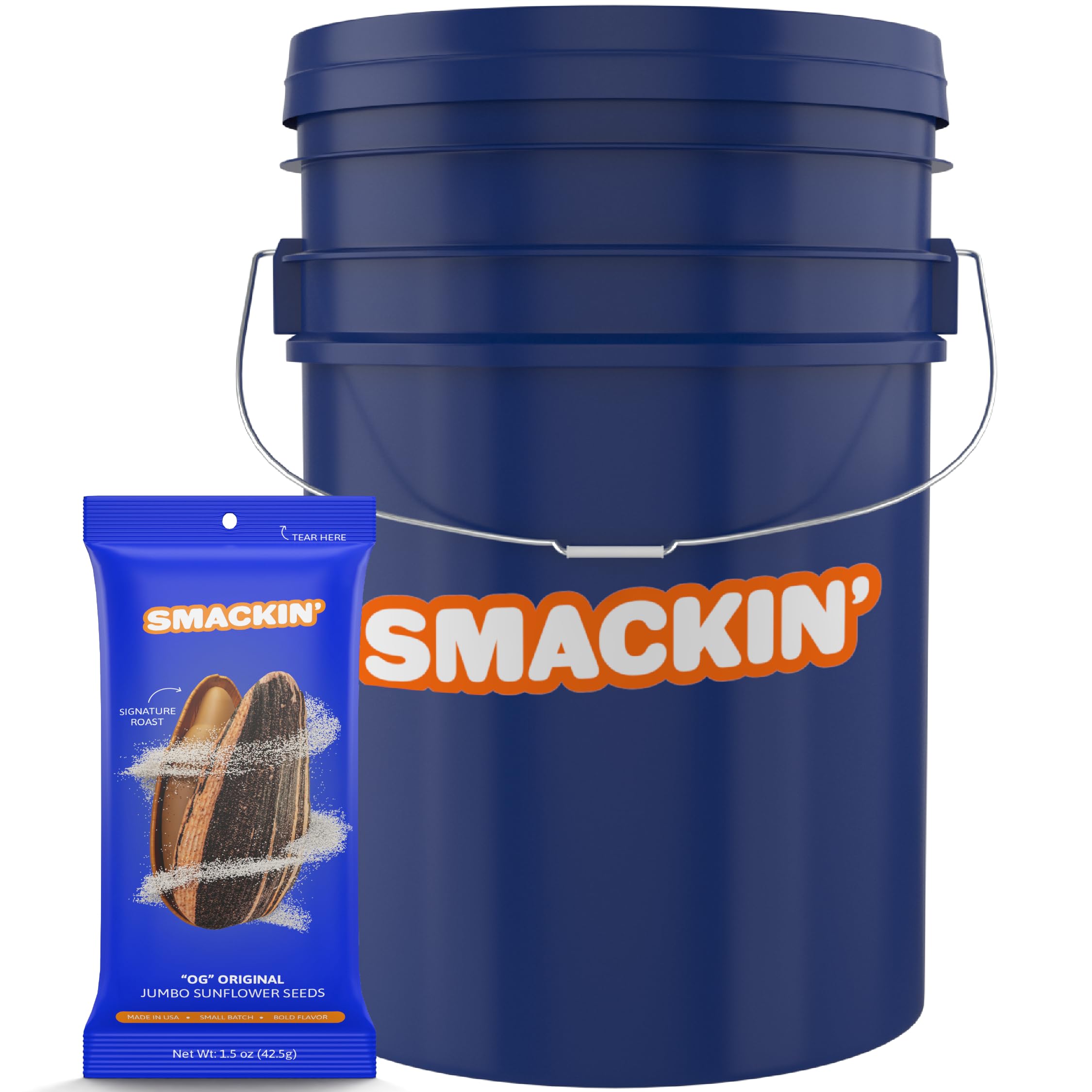 Amazon.com : SMACKIN' Sunflower Seeds, Roasted Jumbo Small-Batch ...