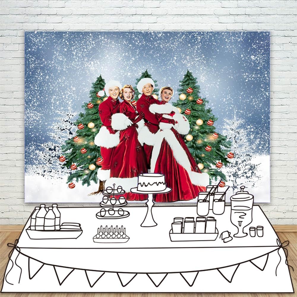 Amazon.com : White Christmas Movie Poster for Xmas Party Supplies 7x5ft ...
