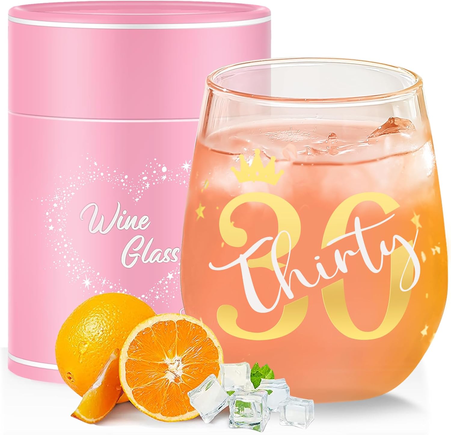 Yalucky 30th Birthday Gifts for Women Unique Her Ideas Wine Glass 30th ...