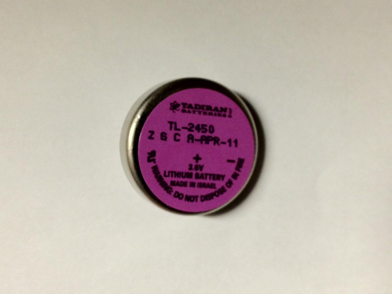 Amazon.com: Tadiran TL-2450/P 3.6V 0.55 Ah Lithium Battery w/PC Pins ...