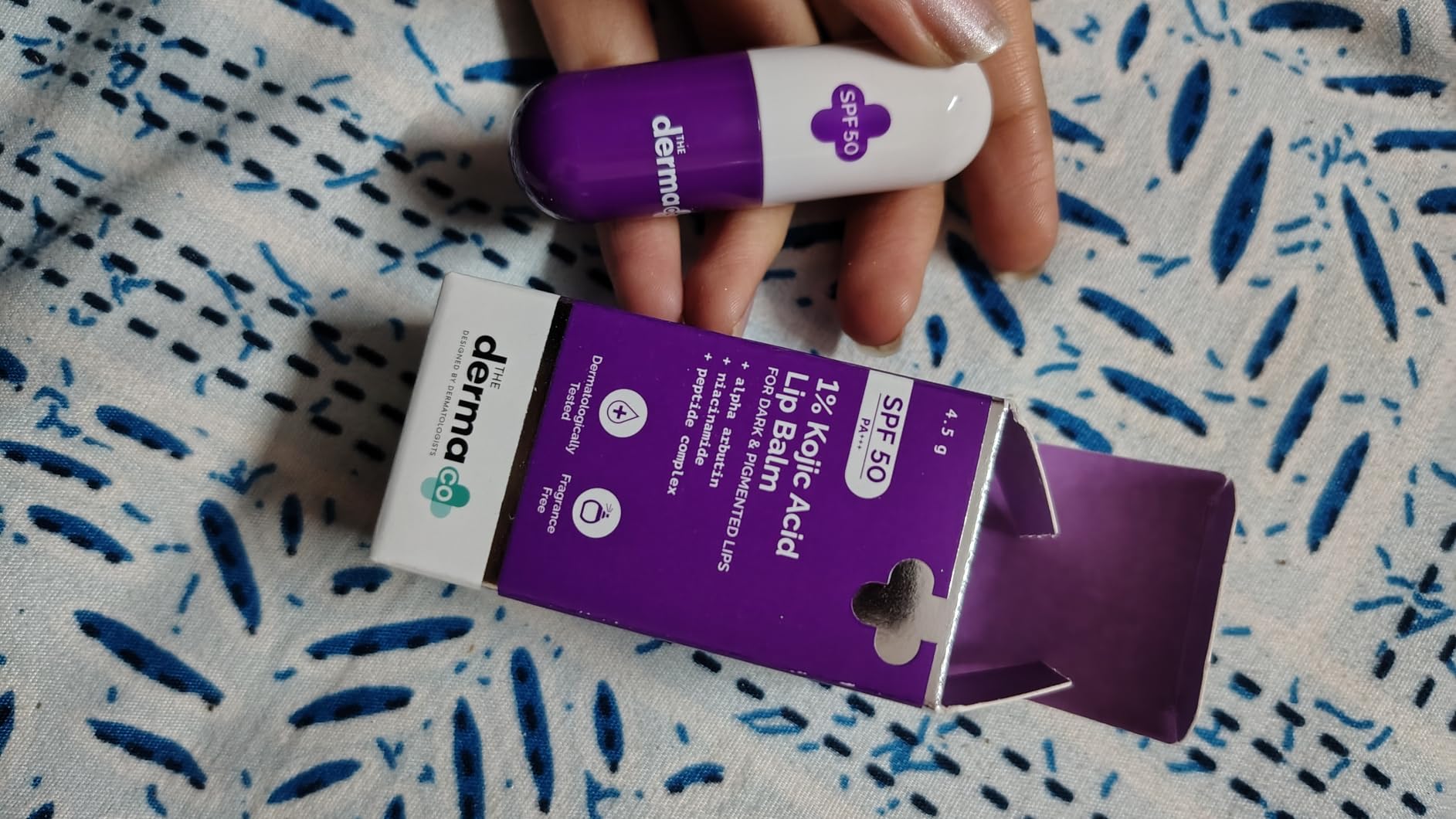 Buy The Derma Co 1% Kojic Acid Lip Balm with SPF 50 PA +++ I With ...