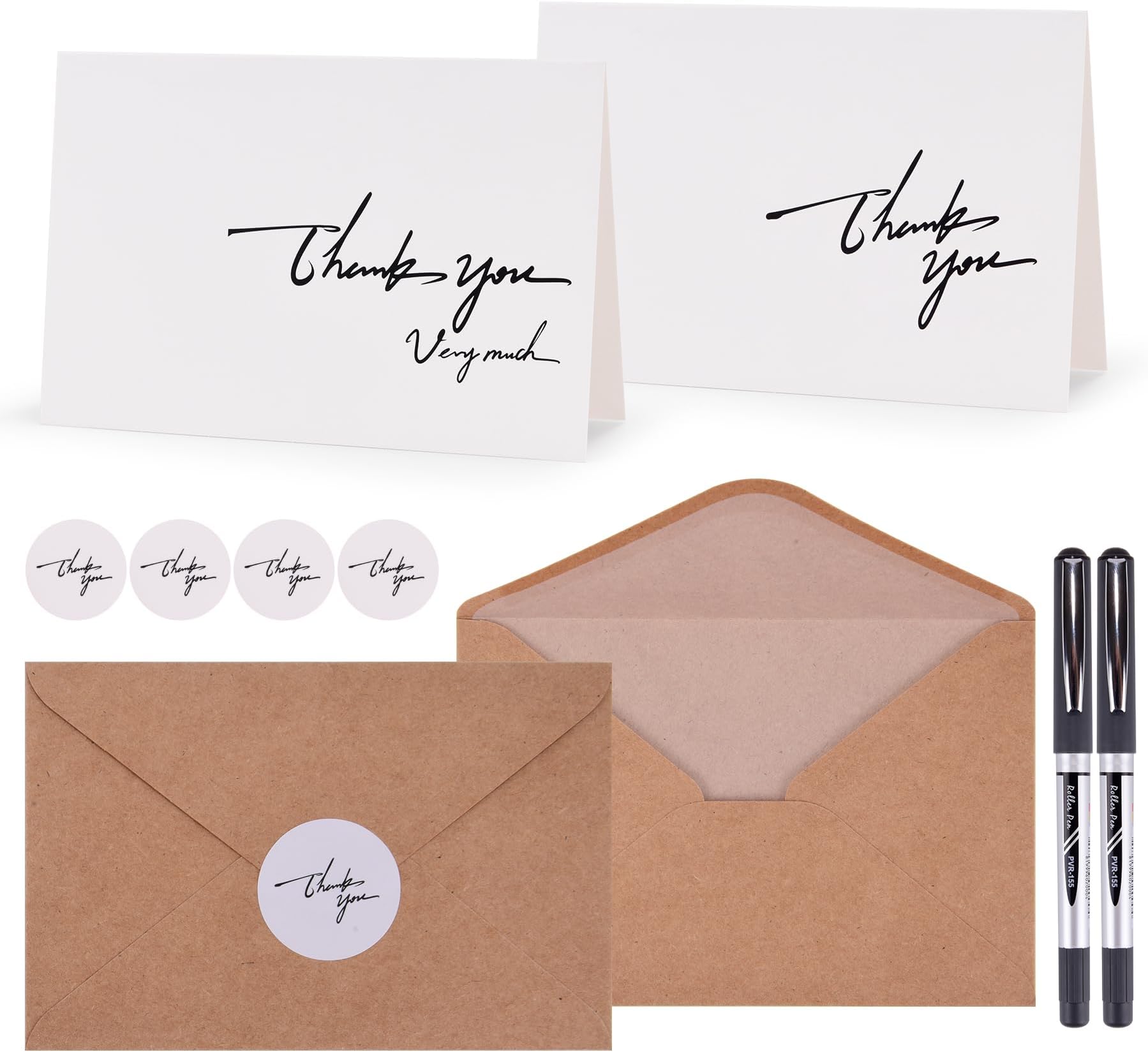 Amazon.com : 40 Pack 4x6 Thank You Cards with Envelopes and Stickers ...