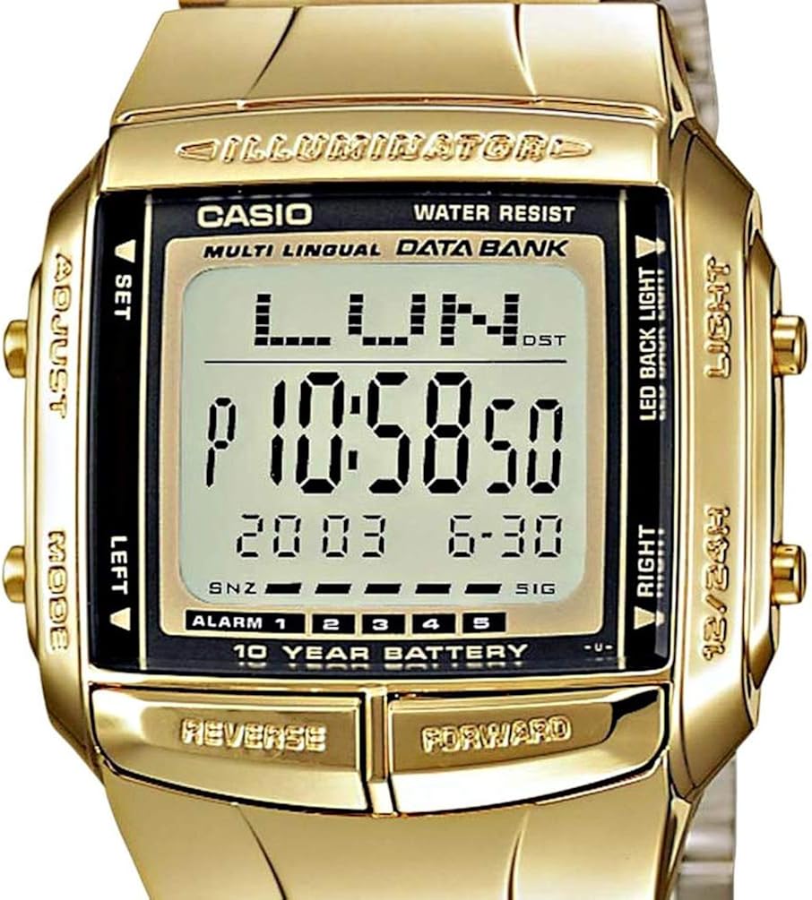 Casio Gold & Black Digital Watch - Gold/One Size Db-360G-9A Wrist Gold ...