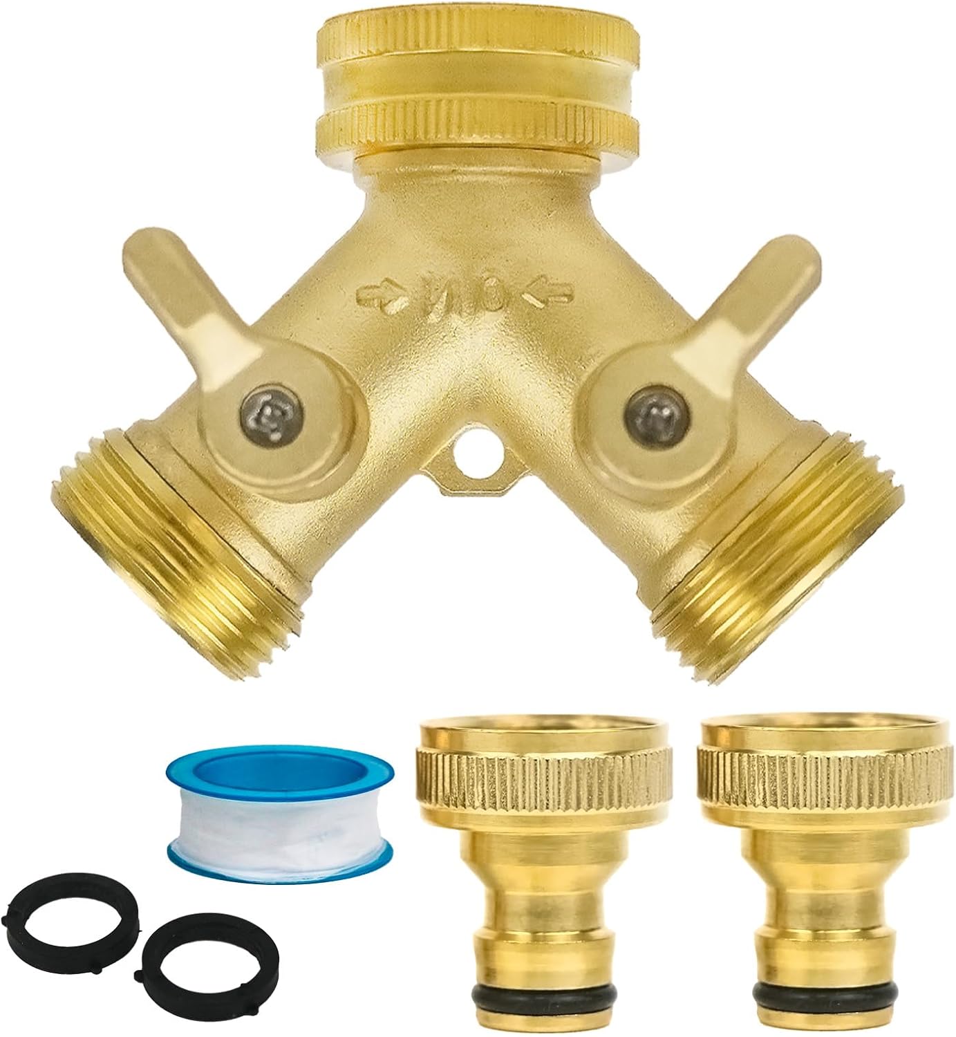 Celebration Directre 2 Way Brass Garden Tap Splitter, Double Way 3/4 ...