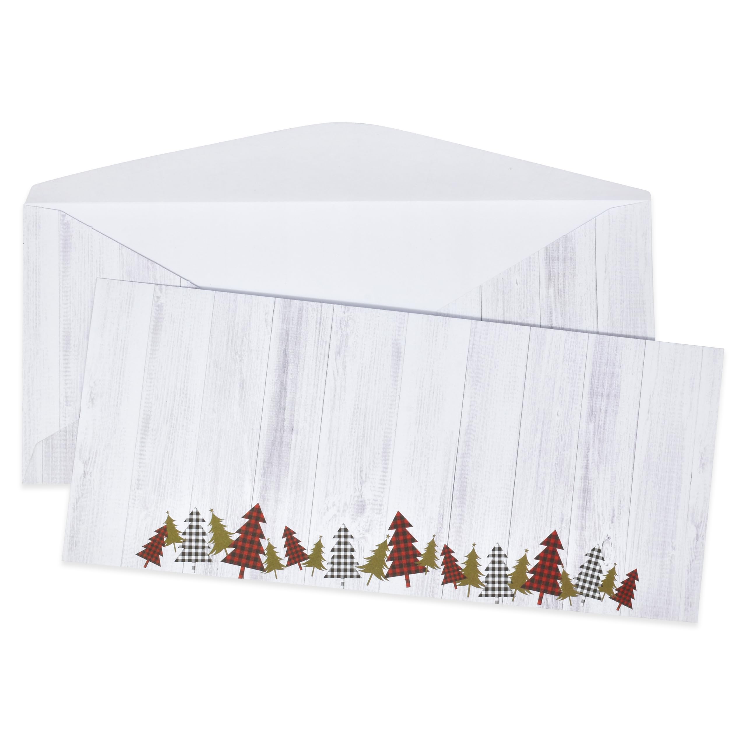 Amazon.com : 120 Count Rustic Christmas Envelopes #10 Holiday Winter ...