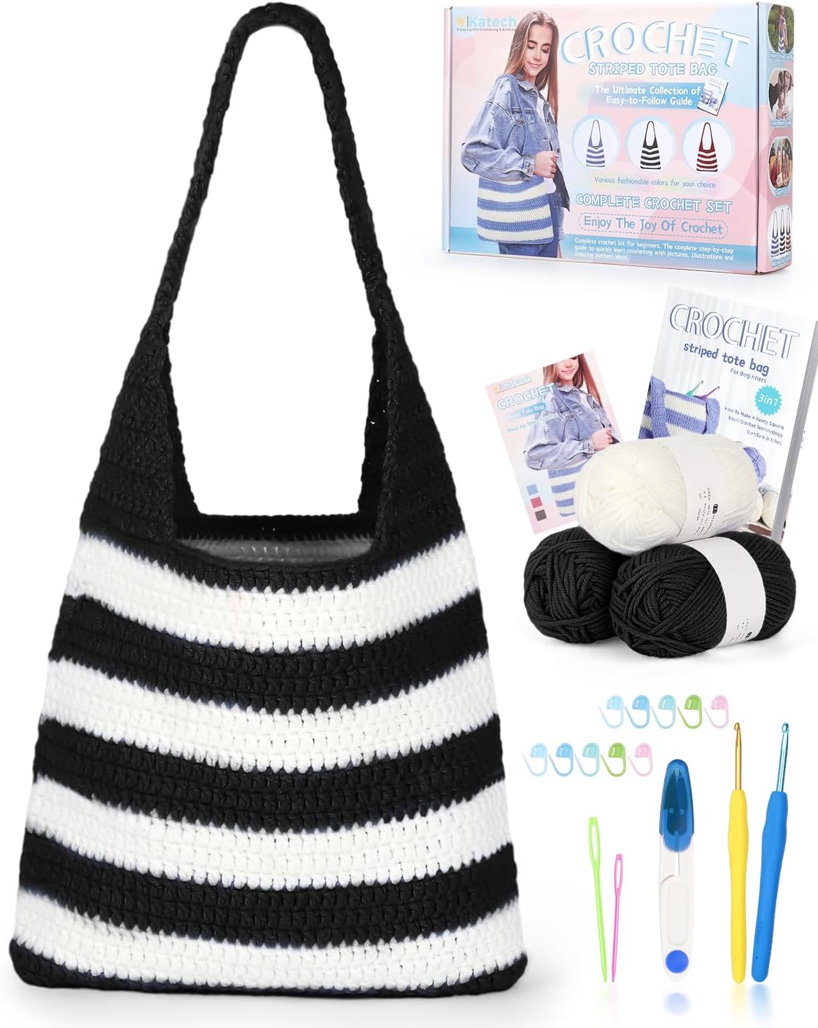 Amazon.com: Katech Crochet Kit for Beginners, Crochet Starter Kits for ...