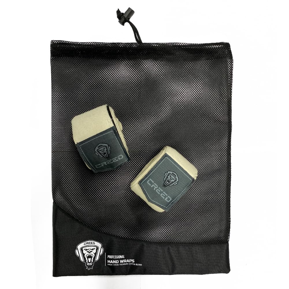Buy Creed Professional Boxing Hand Wraps (4m x 2) with Bag (Natural ...