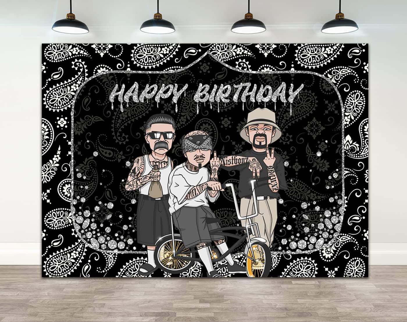 Amazon.com : Ticuenicoa 7×5ft Paisley Birthday Backdrop - Cholo ...