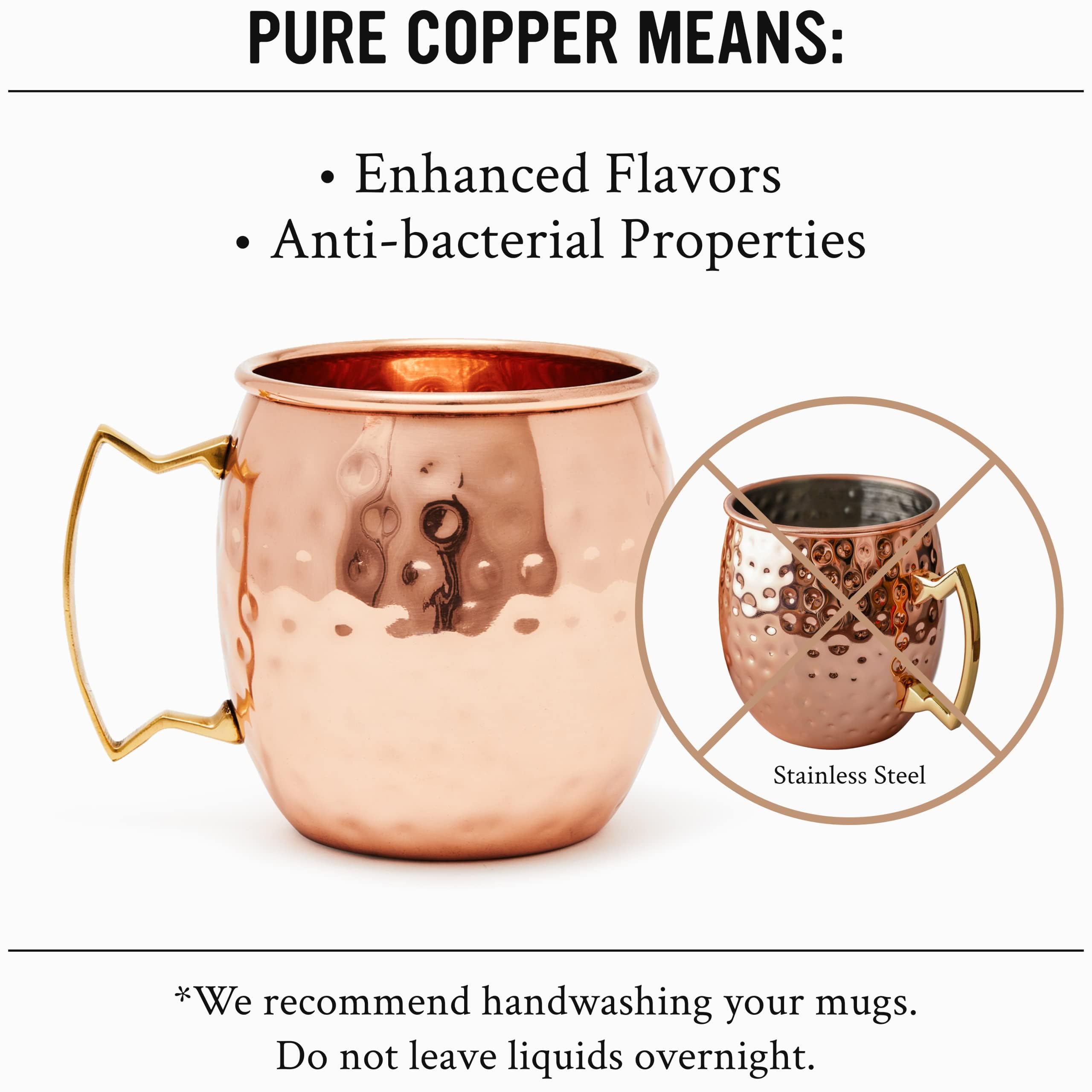 Snapklik.com : Wills Moscow Mule Copper Mugs - Set Of 6-100% Pure Solid ...