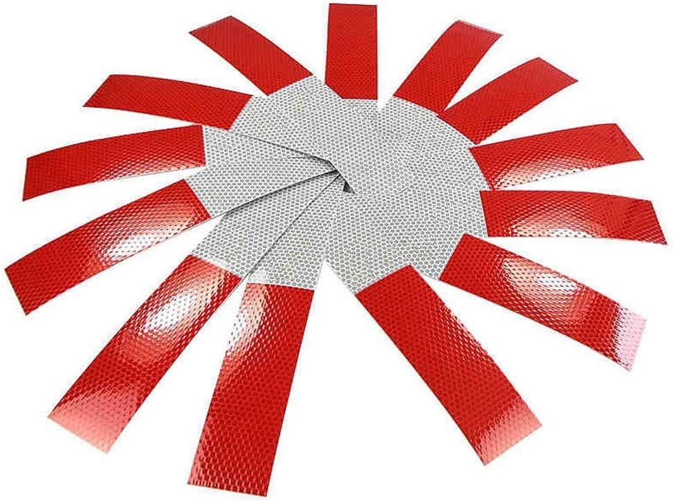 Amazon.com: ANKI 10Pcs DOT-C2 2" X 10' Red/White Reflective Reflector Tape Conspicuity Safety ...