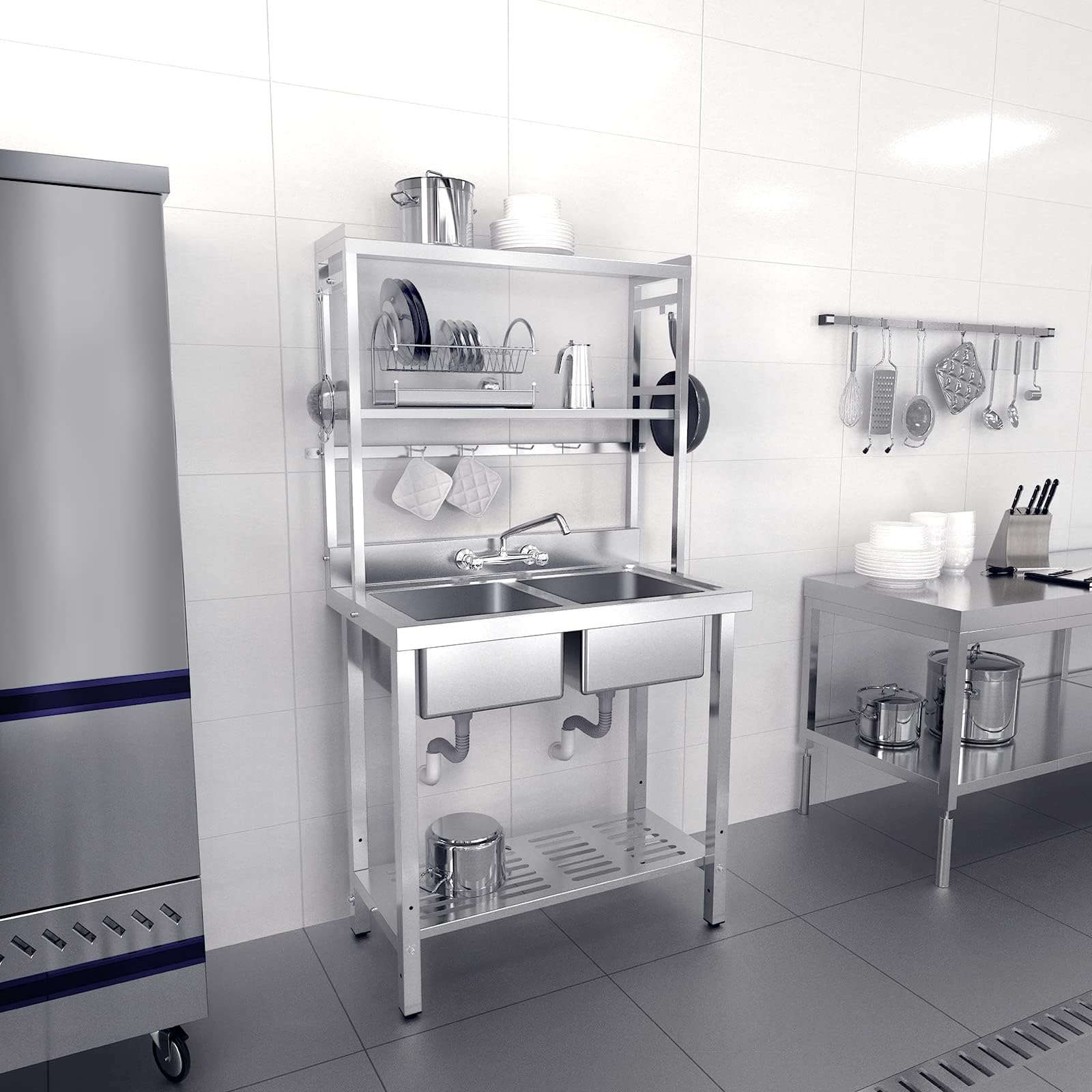 Concession Sinks - Standard Size Electric 3 Compartment with Soap ...