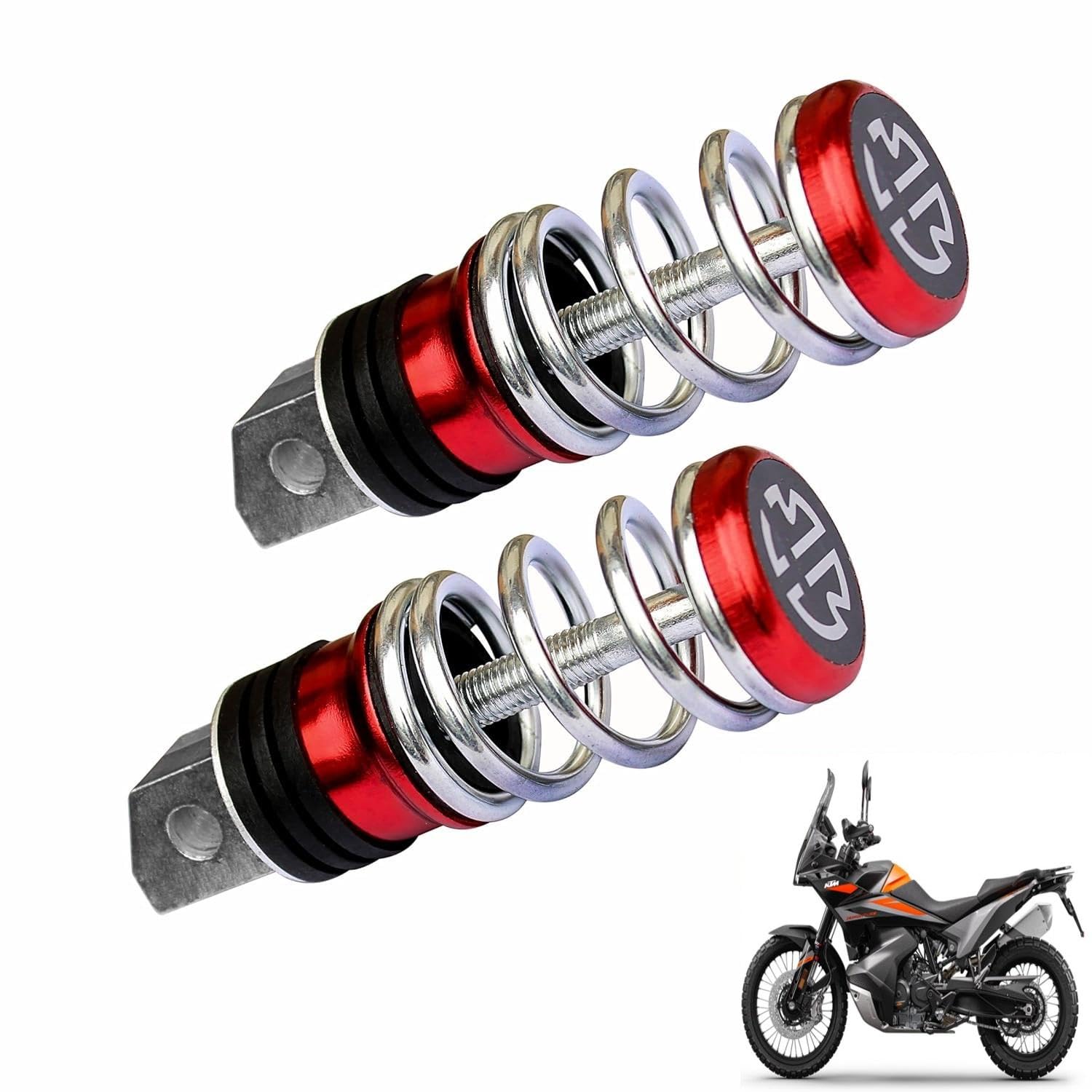 GadiParts Bike Universal Stylish Heavy Duty Aluminium Spring Coil Bike ...