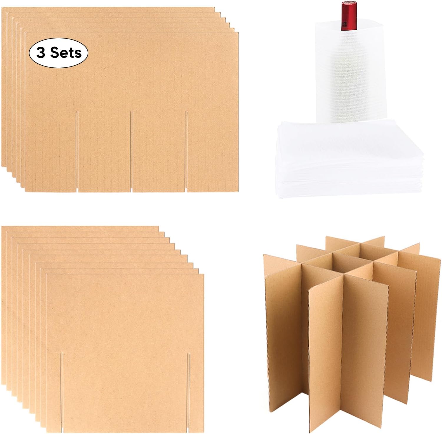 Amazon.com : Dish Packing Kit Glass Divider Kitchen Moving Box Kit for ...