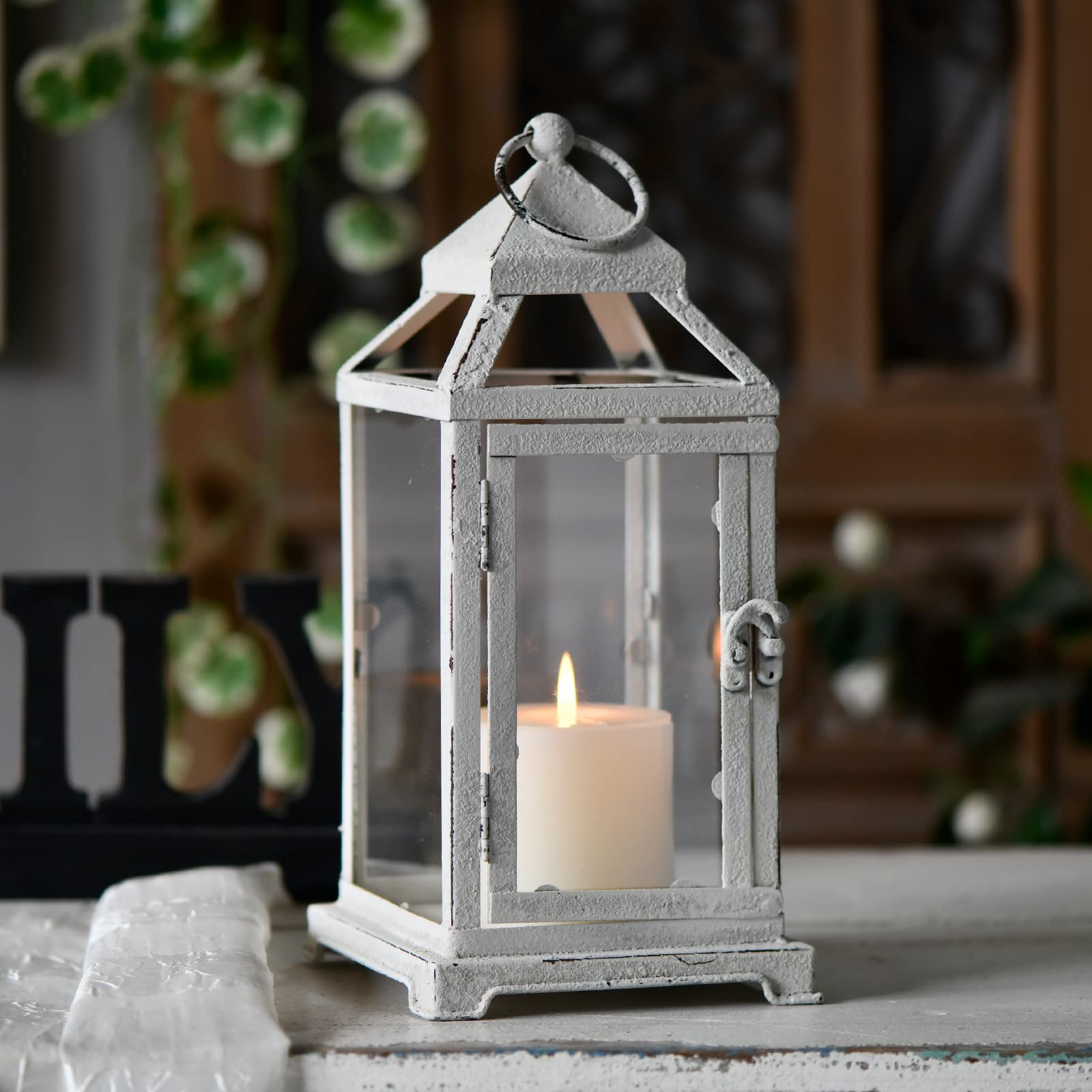 Outside Metal Candle Holder DECORKEY Large Lantern Decorative Outdoor