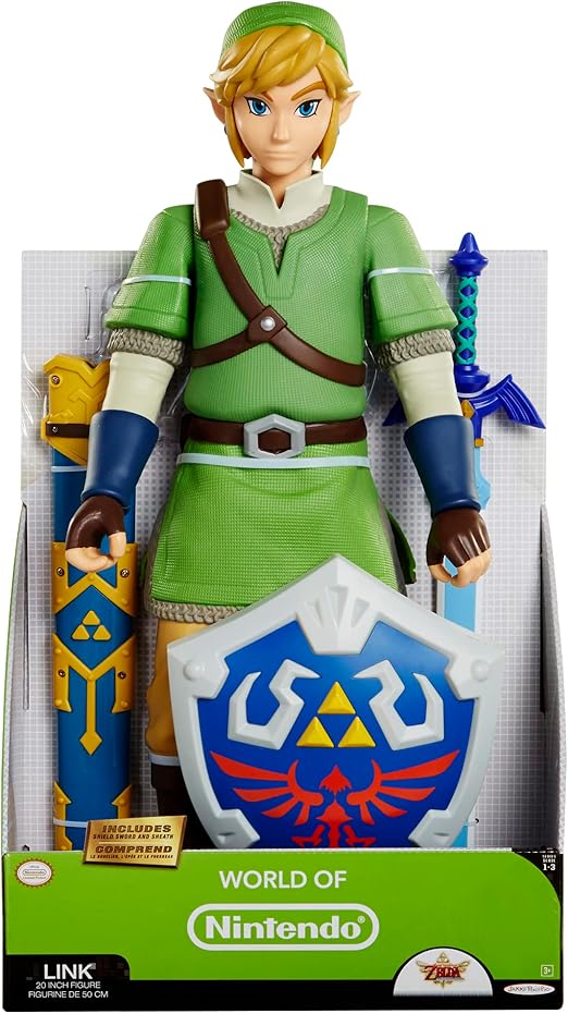 Legend Of Zelda Nintendo The Link Action Figure 20" / 50 cm. Includes 7 ...