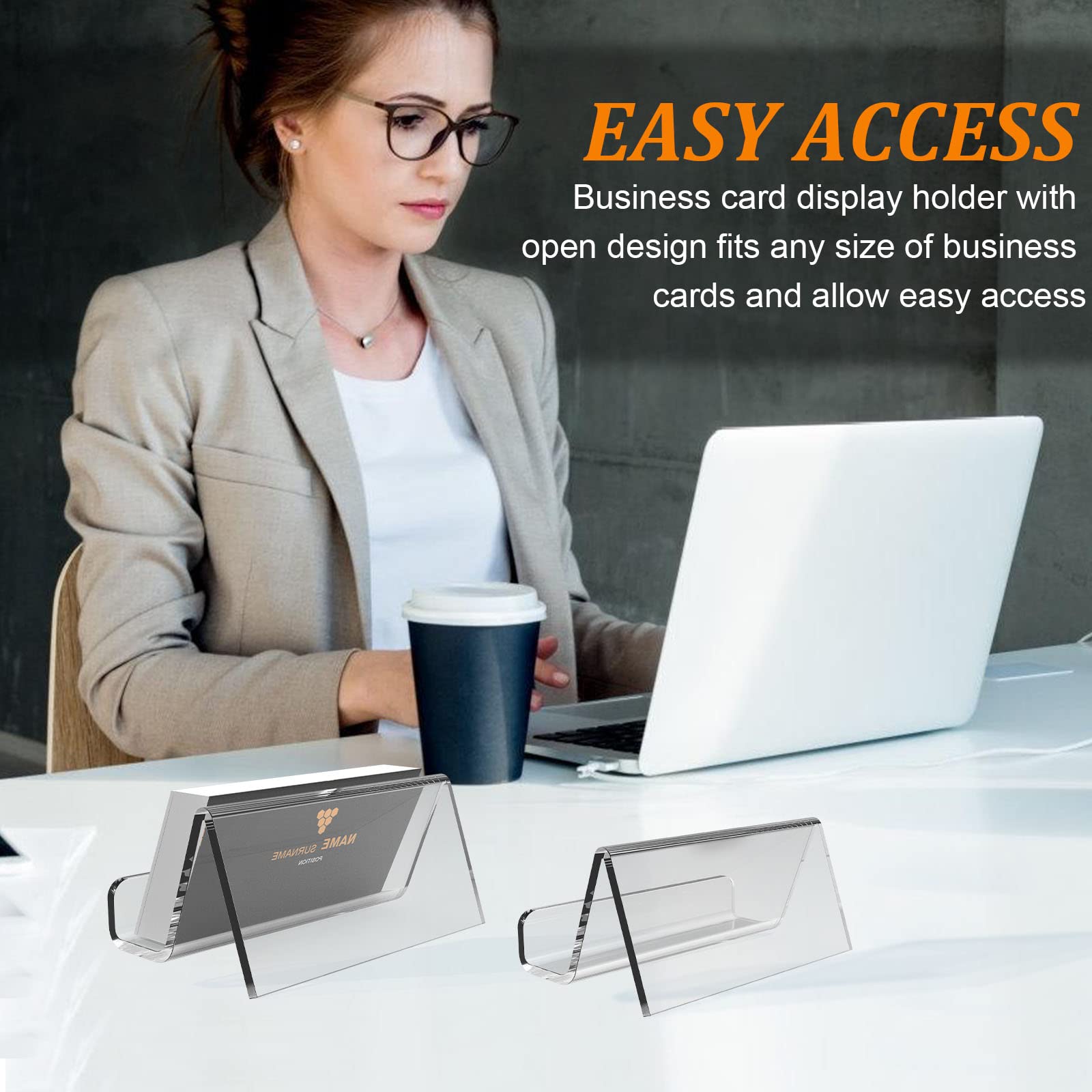 Snapklik.com : Acrylic Business Card Holder For Desk, Business Card ...