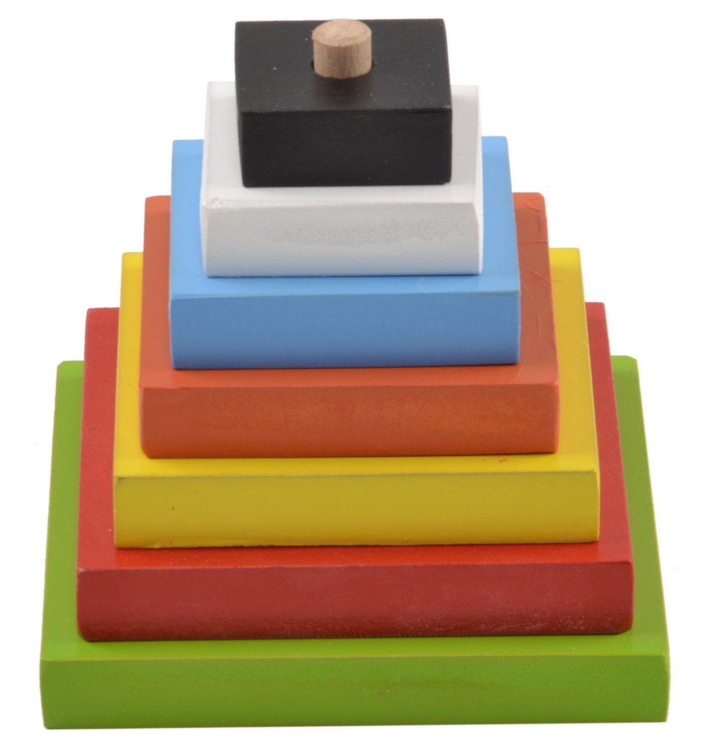 Buy Skillofun Wooden Graded Square Tower, Multi Color - Non-Toxic eco ...