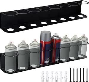 Amazon.com: Barydat Metal Spray Can Holder Rack Organizer Wall Mount 8 ...