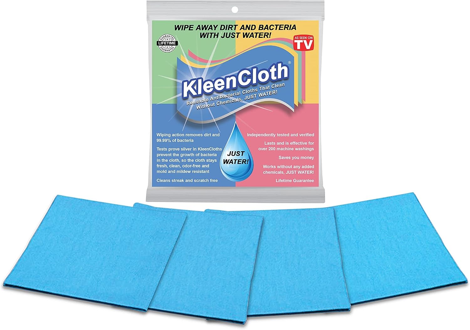 Amazon.com: KleenCloth | Reusable Antibacterial Cleaning Cloths ...