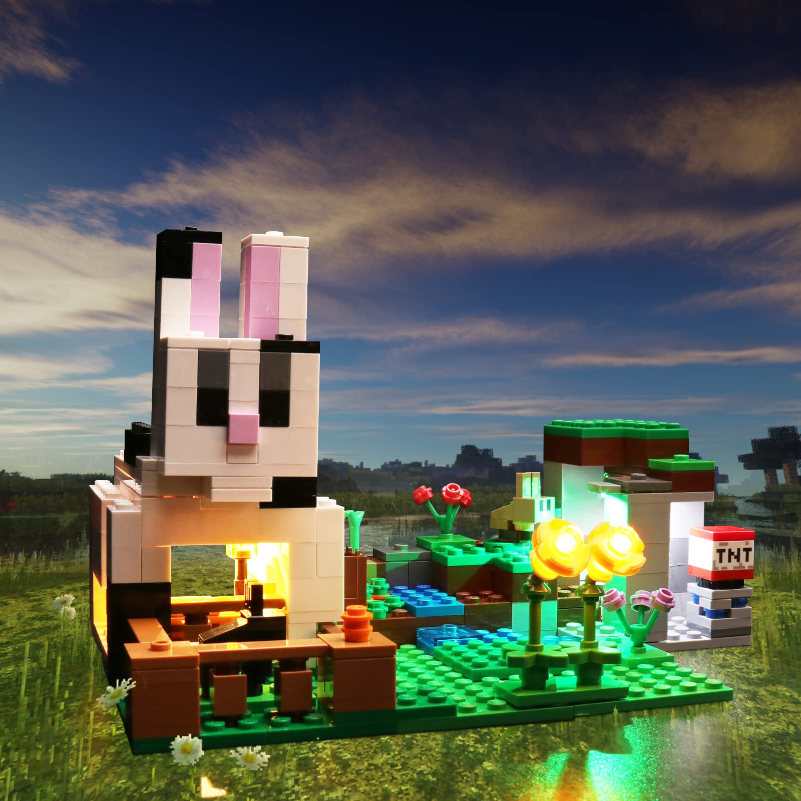 Amazon.com: Bourvill LED Lights Kit for Lego Minecraft The Rabbit Ranch ...