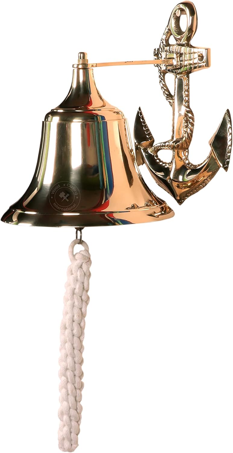 Nautical US Navy Ship’s Bell, Premium Brass Boat’s Bell, Wall Hanging ...