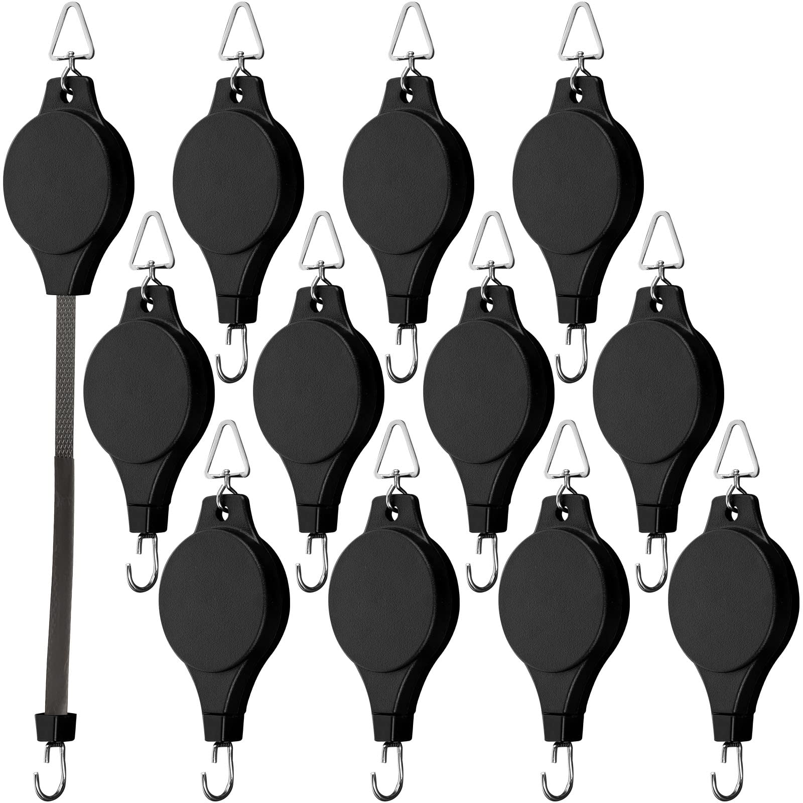 Amazon.com: Shimeyao 12 Pcs Plant Pulleys for Hanging Plants Heavy Duty ...