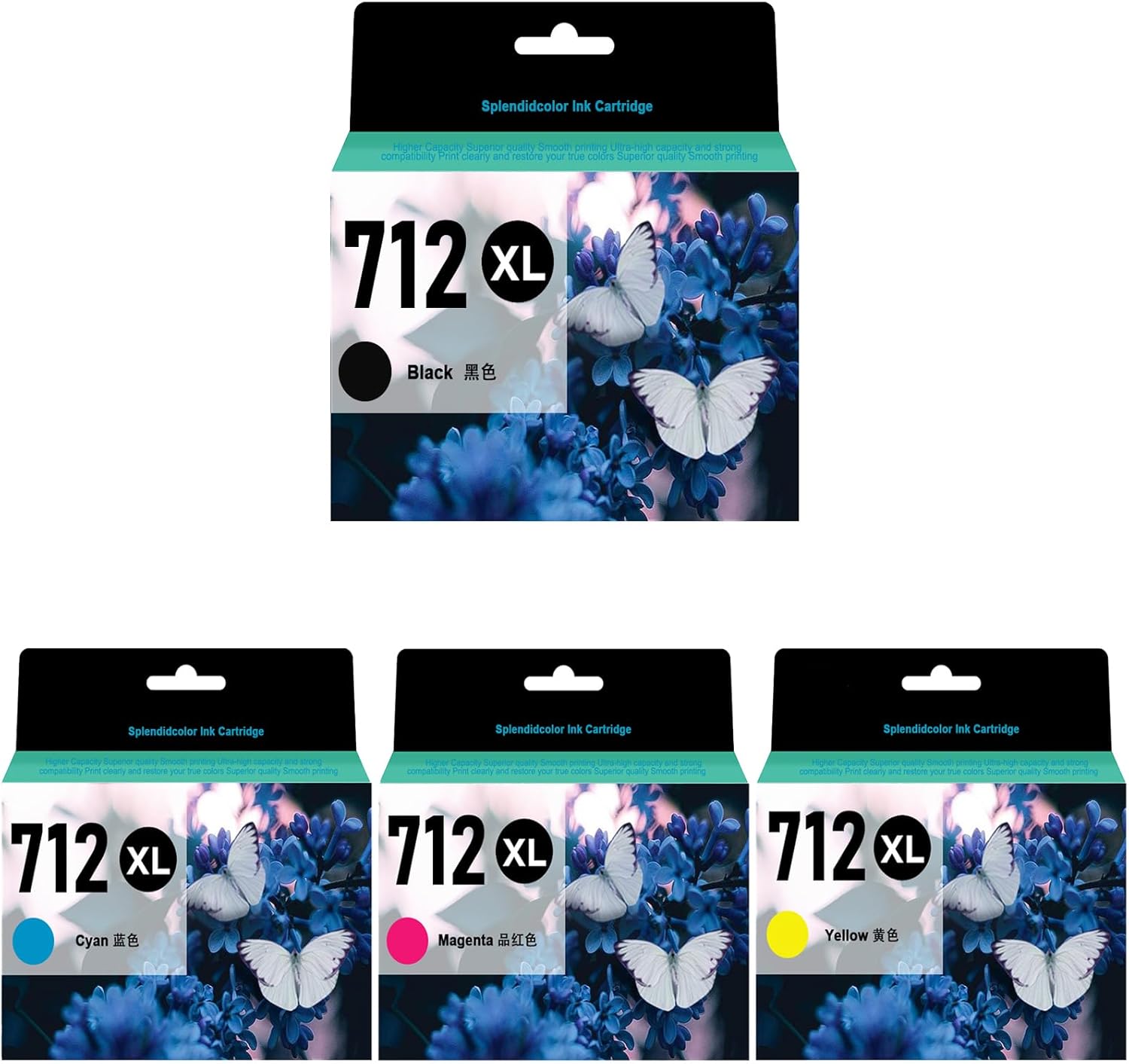 Amazon.com: SPLENDIDCOLOR 712 Ink Remanufactured 712XL Ink Cartridges Replacement for DesignJet ...