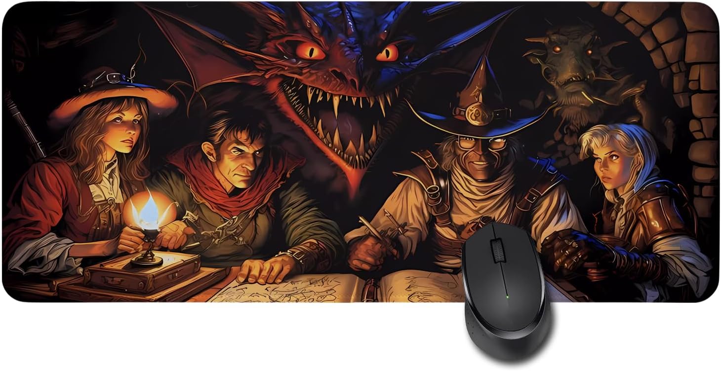 Amazon.com : Washable Mouse Pad - Dungeons and Dragons Yin Yang Non ...