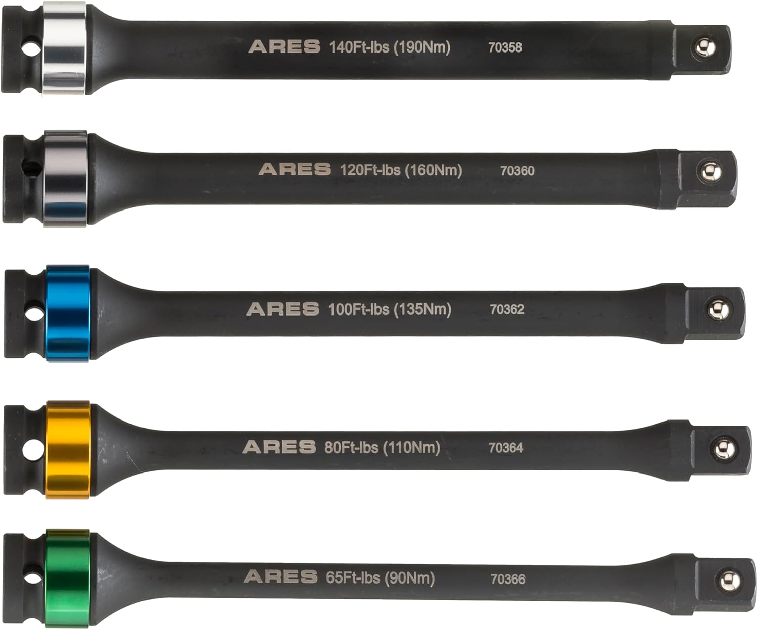 ARES 70367 - Torque Limiting Extension Bar Set - Chrome Moly 1/2-Inch ...