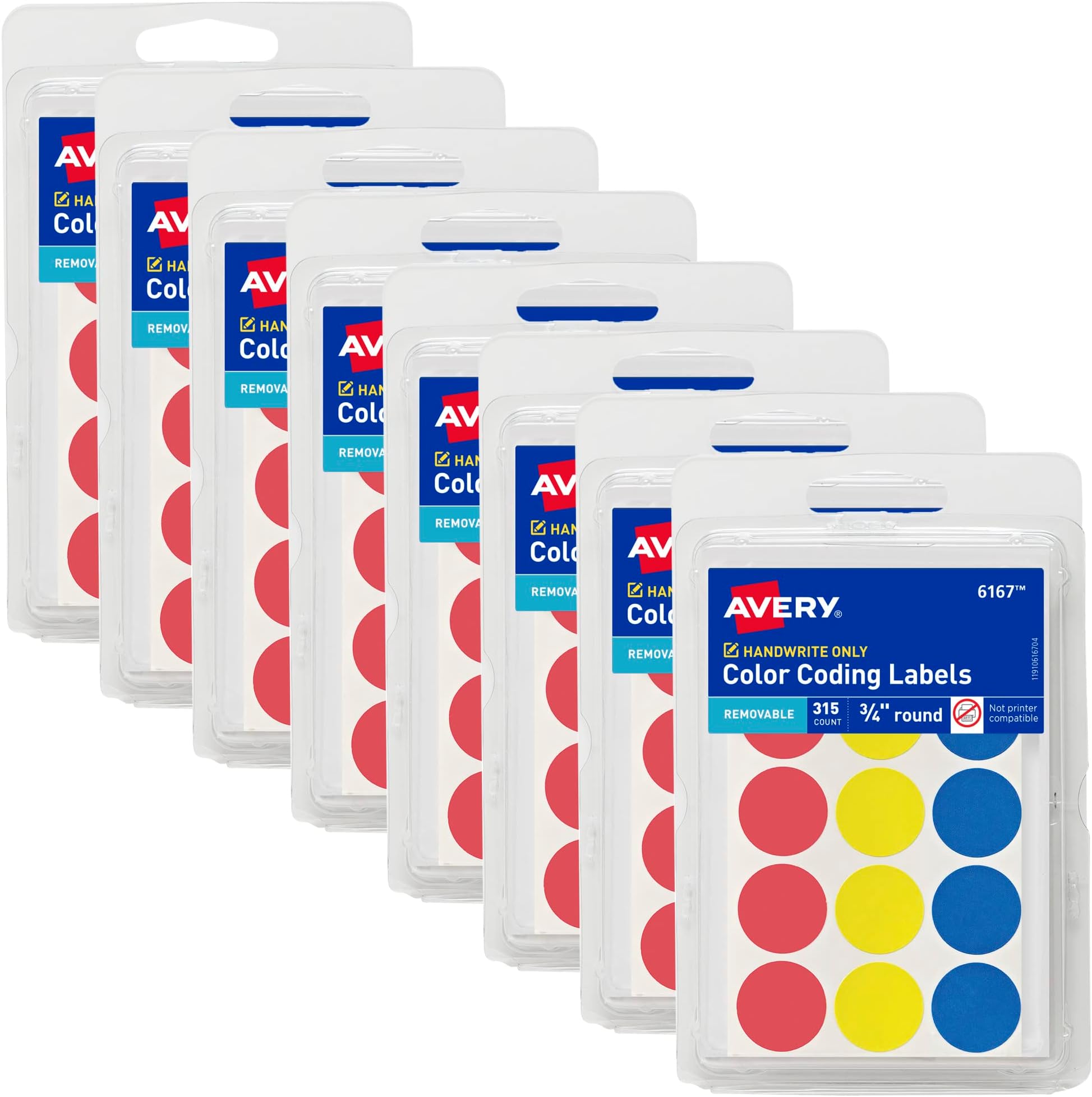 Amazon.com : Avery Color-Coding Removable Labels, 3/4 Inch Round Labels ...