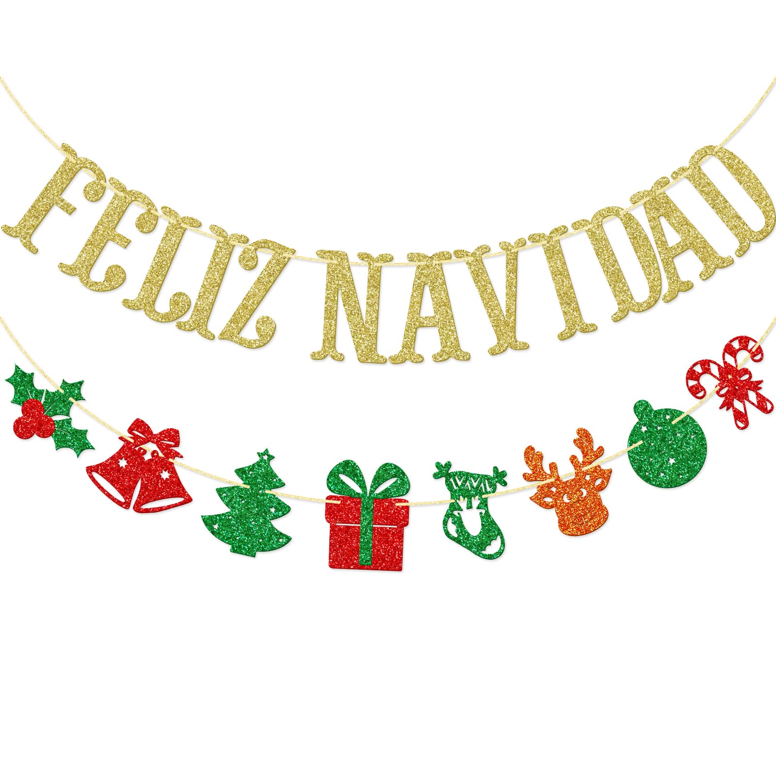 Amazon.com: Feliz Navidad Banner, Sign, Navidad, Mexican Christmas ...