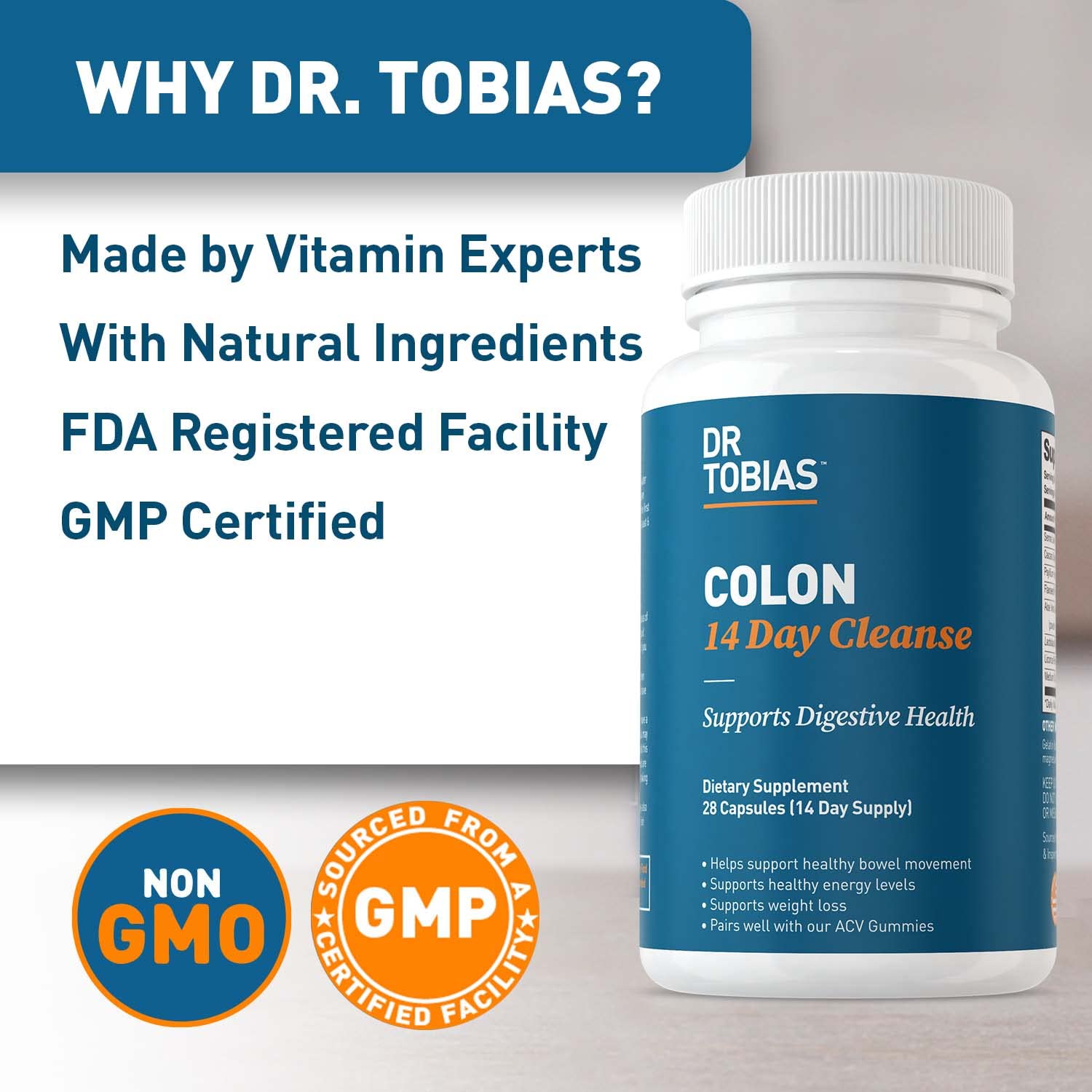 Dr. Tobias Colon 14 Day Cleanse, Supports Healthy Bowel Movements ...
