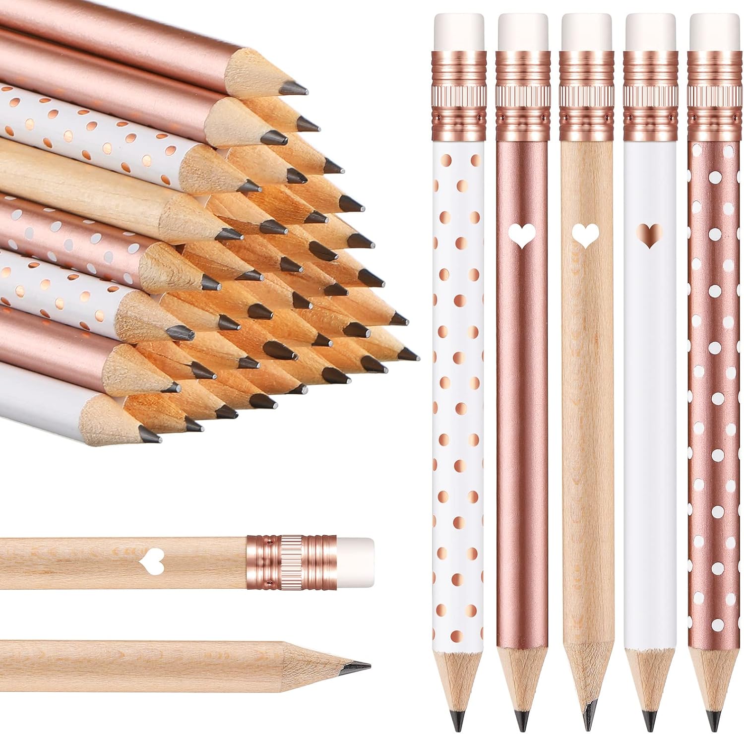 Amazon.com : Crtiin 50 Pcs Bridal Shower Mini Pencils Pocket Half Golf ...