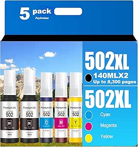 502 Ink Compatible for Epson 502 Ink Refill Bottles for Ecotank ET2760 ...