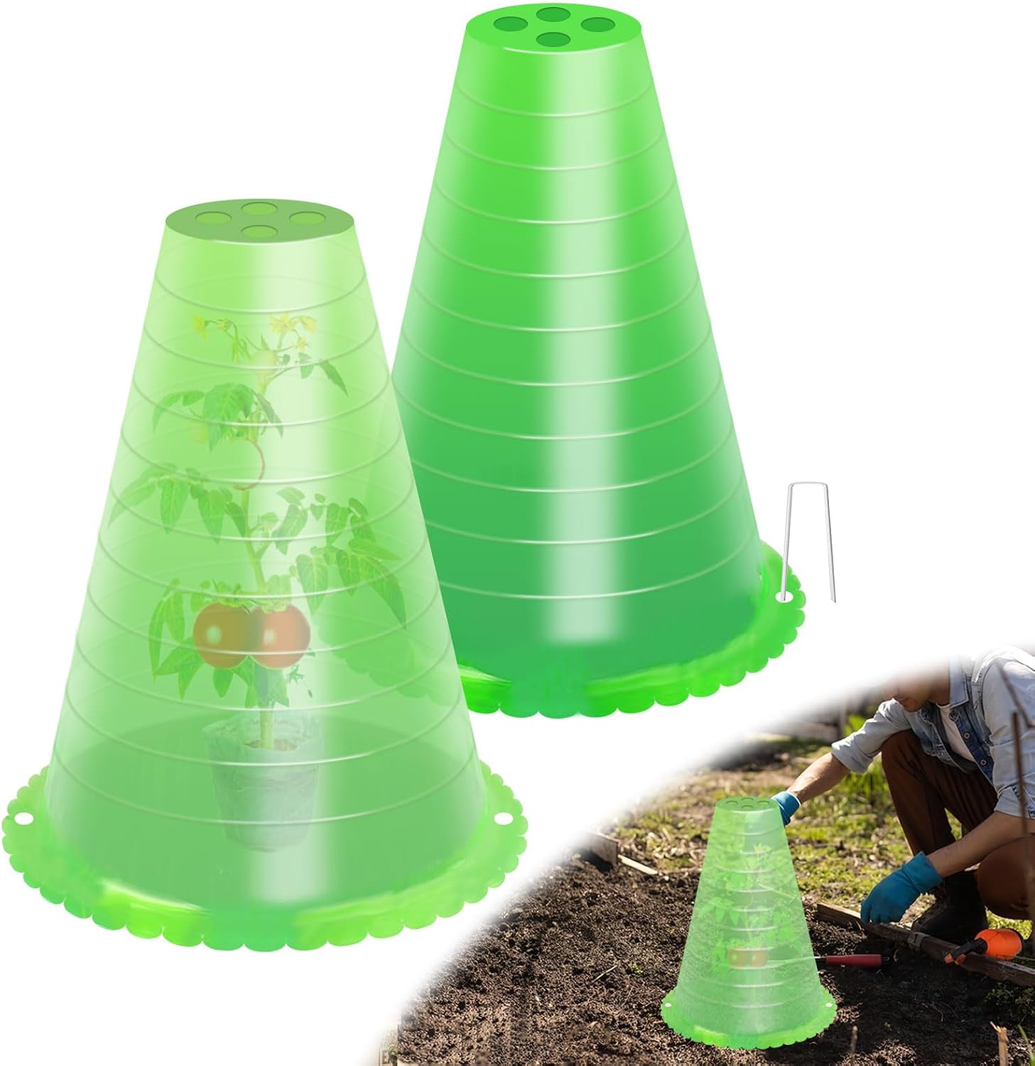 Amazon.com : 30 Pack Garden Cloches with Rotary Vent Cover,9.6