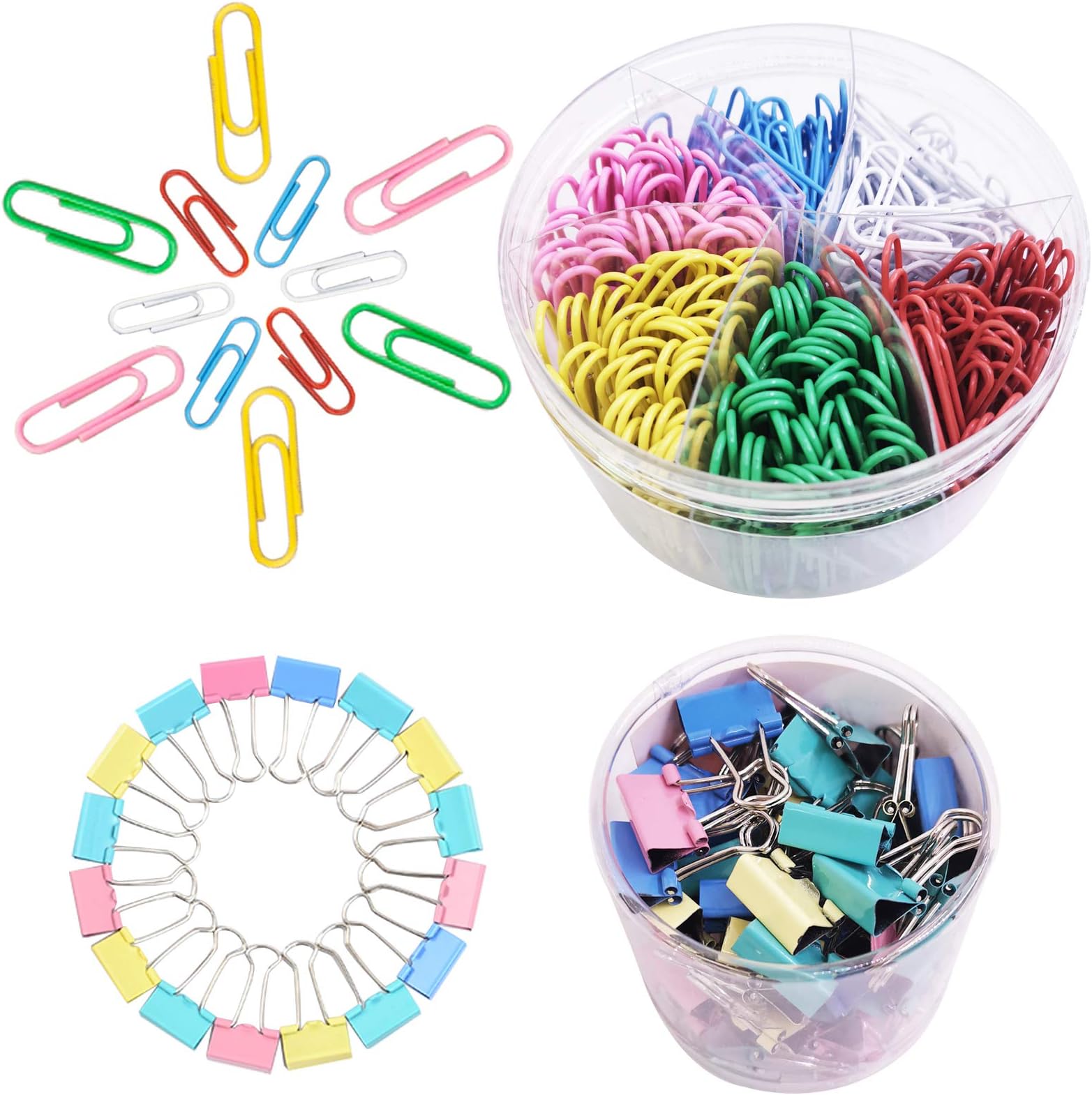 Amazon.com : 110PCS – Binder Clips Assorted Sizes, Metal Binder Paper ...