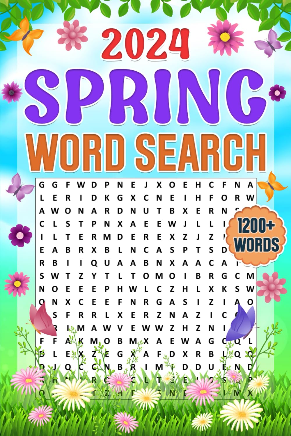 Spring Word Search 1200+ Words: A Fun and Relaxing Large Print Word ...