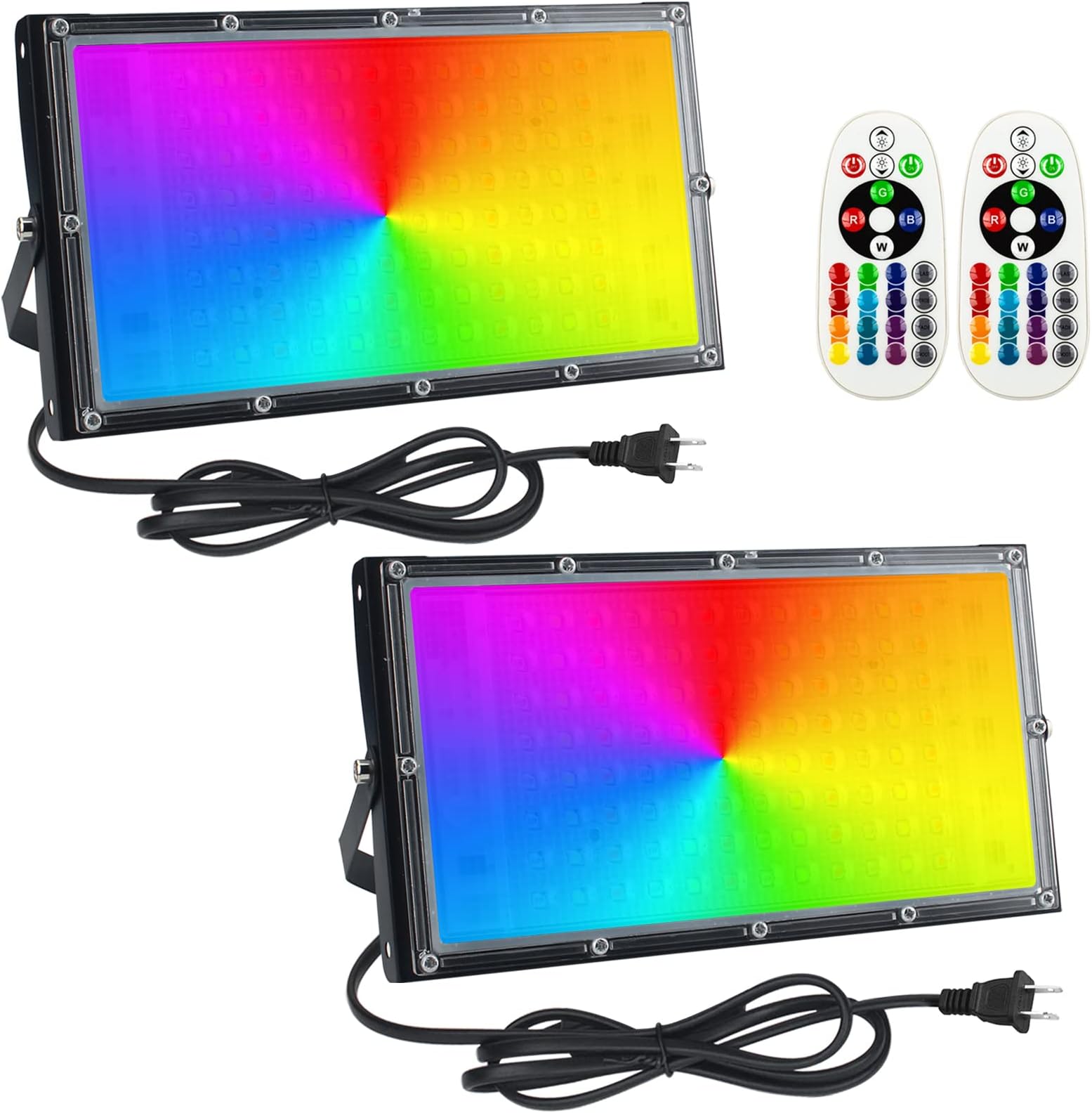 Reflectores Led Exteriores RGB 50W 2 Pack, BYCRAY Luz Lampara para ...